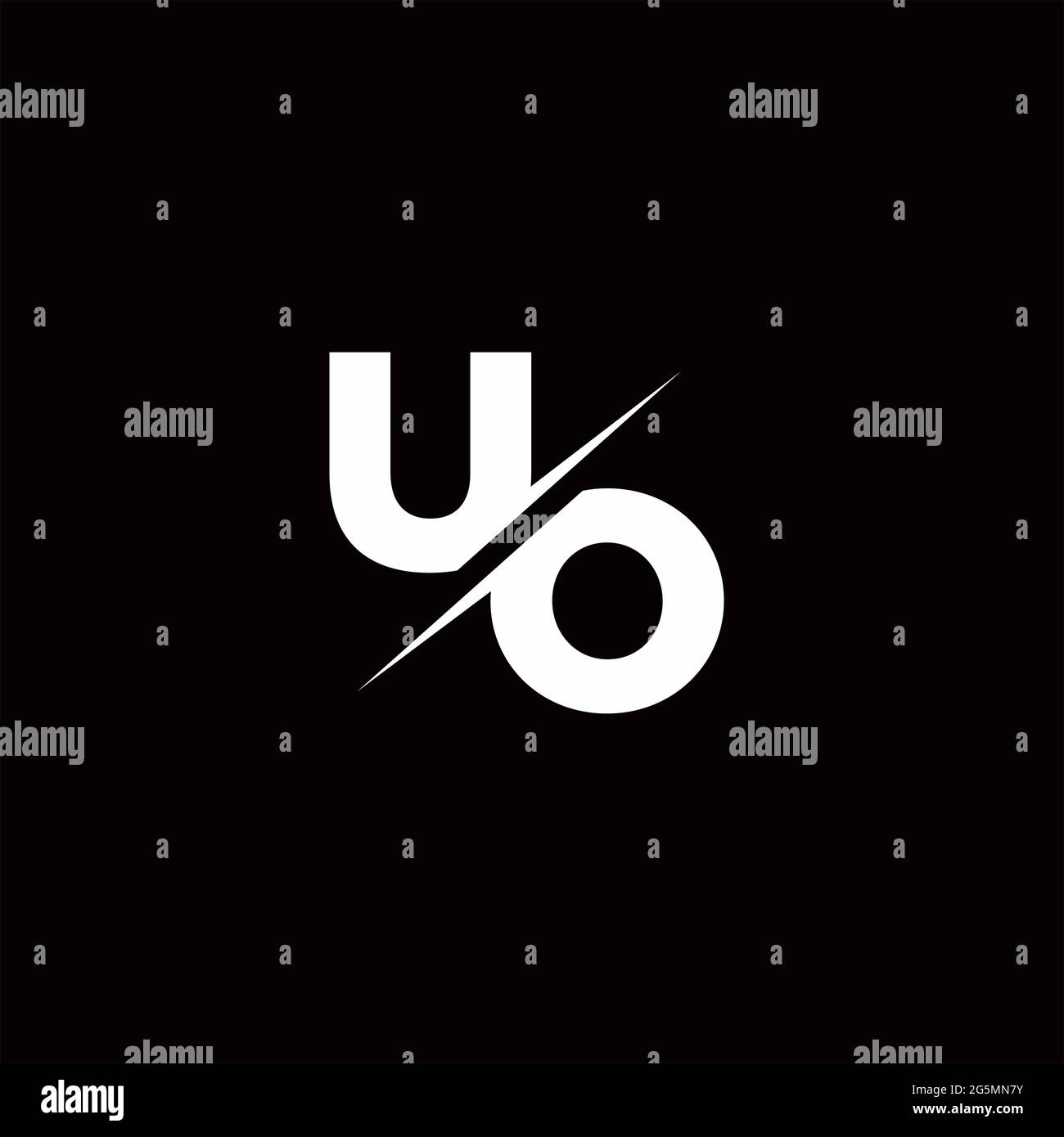 Logo Letter Monogram Slash with Modern logo designs template on Black ...