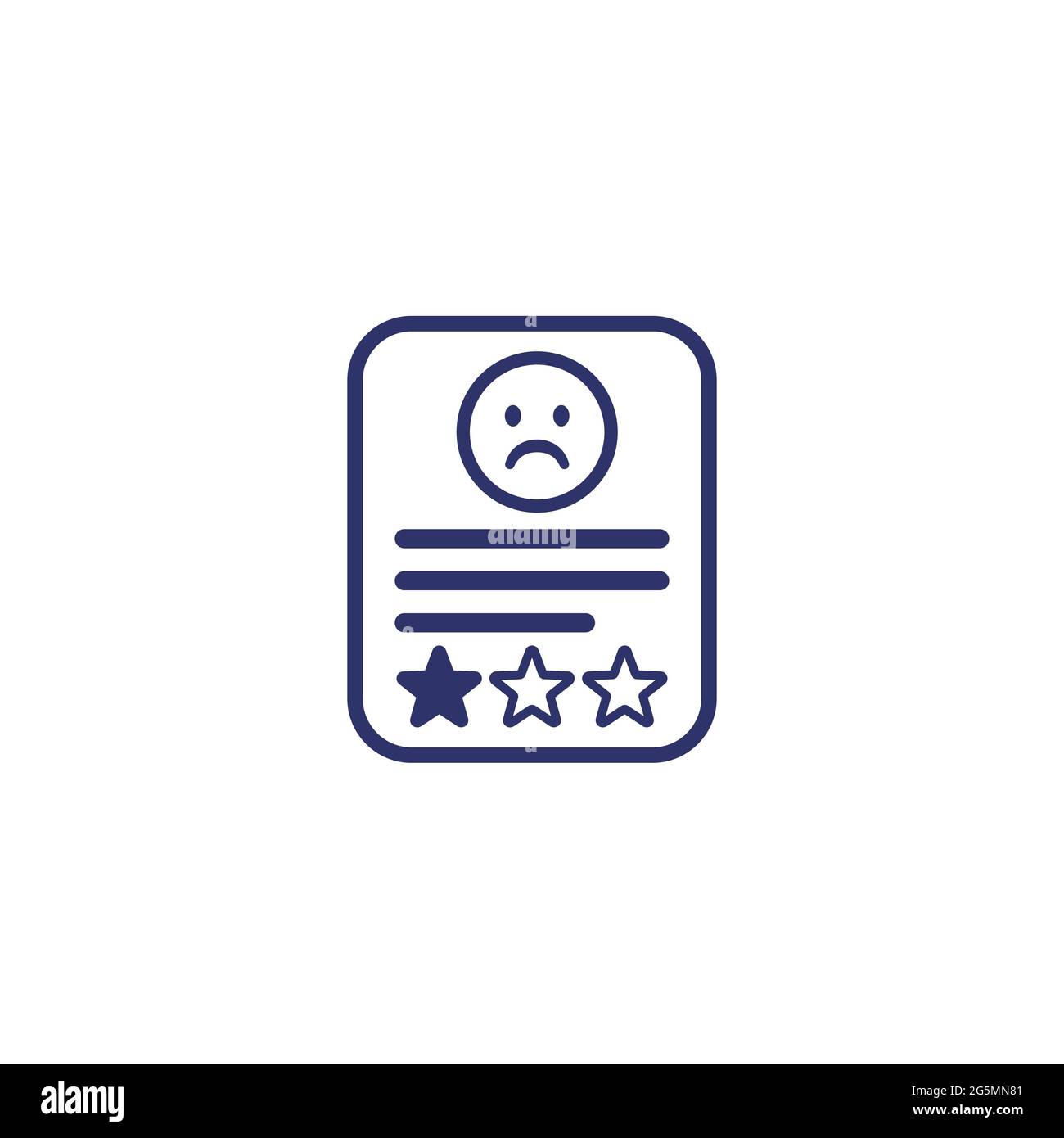 bad review icon on white Stock Vector Image & Art - Alamy
