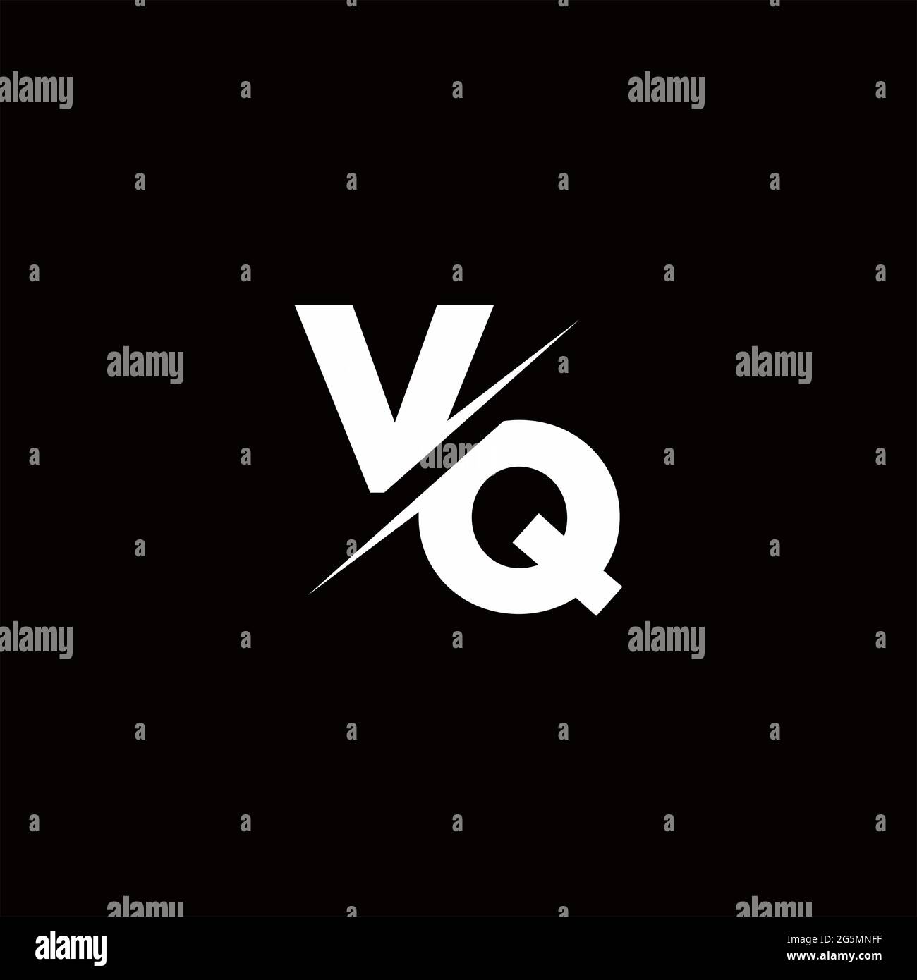 Logo Letter Monogram Slash with Modern logo designs template on Black ...