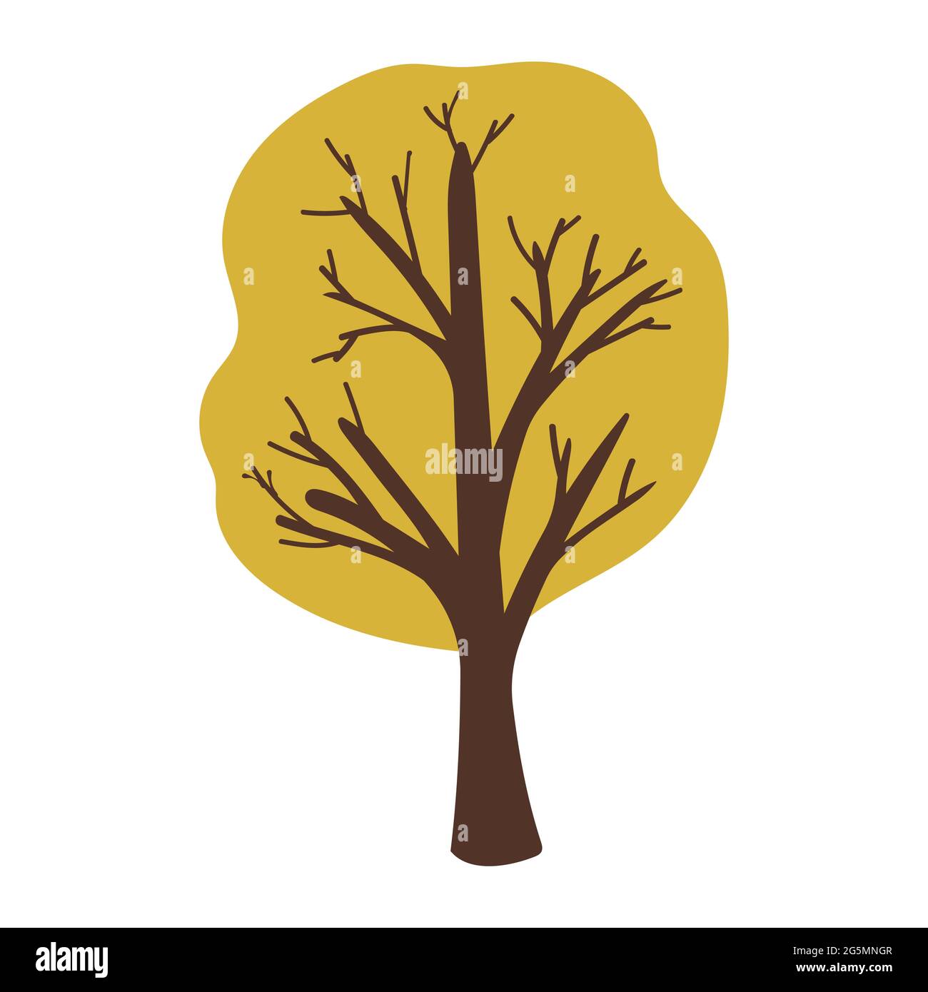 big autumn tree with yellow leaves. vector Stock Vector Image & Art - Alamy