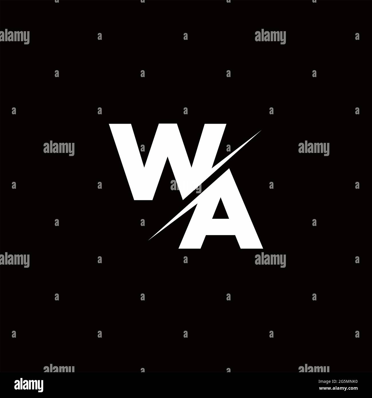 Logo Letter Monogram Slash with Modern logo designs template on Black ...