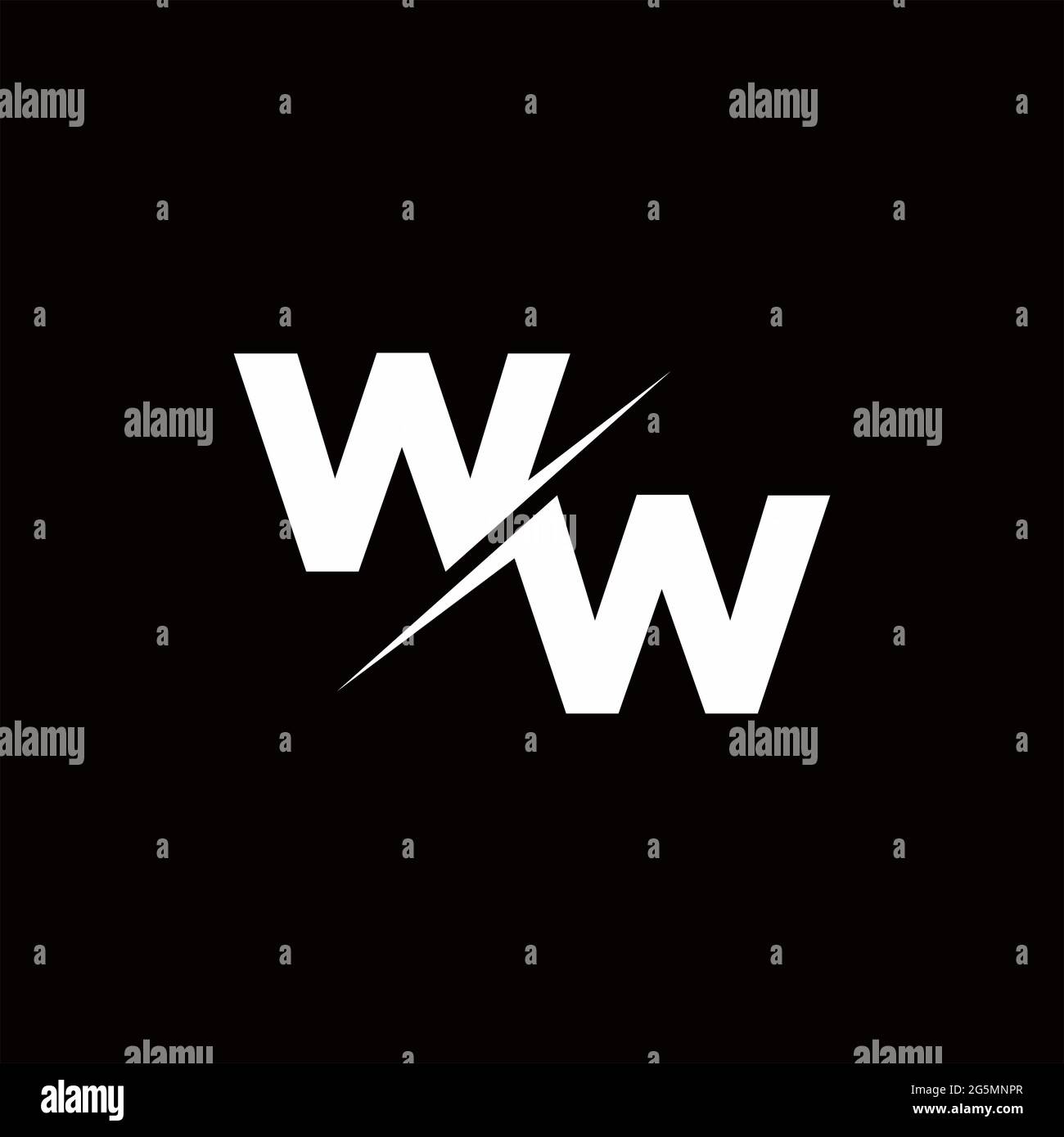 Logo Letter Monogram Slash with Modern logo designs template on Black ...