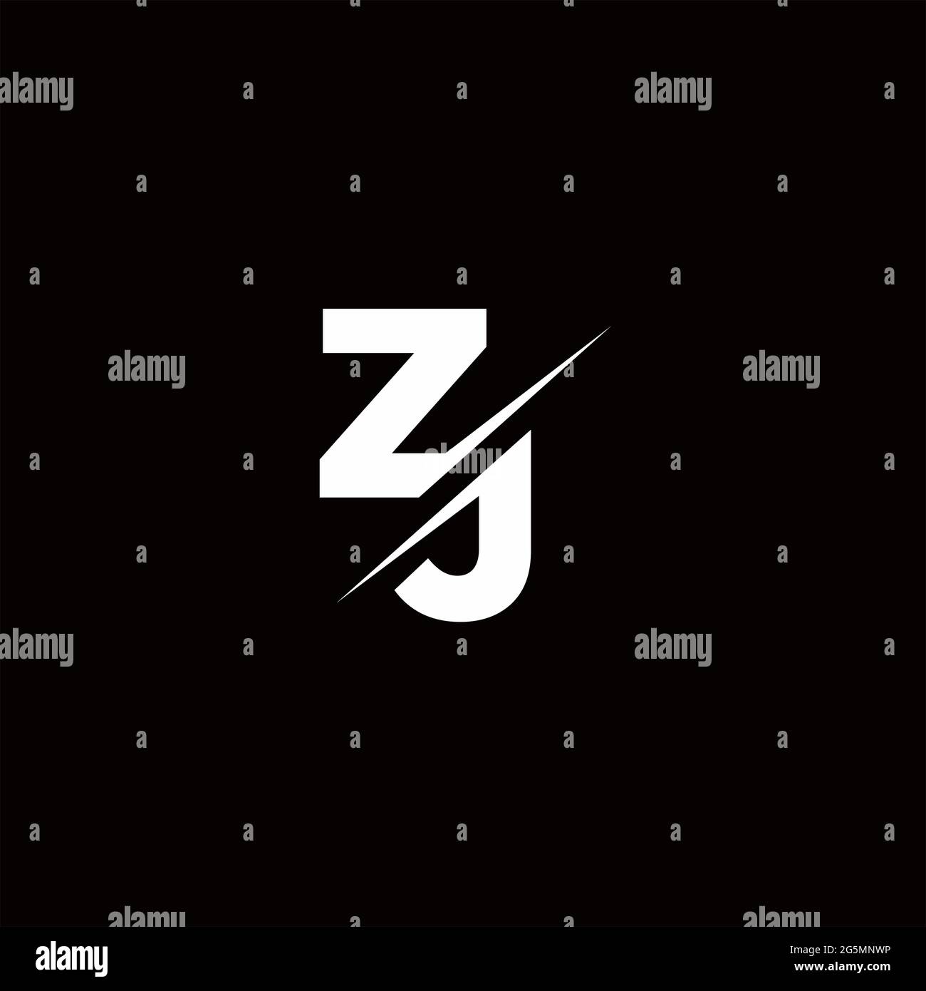 Logo Letter Monogram Slash with Modern logo designs template on Black ...