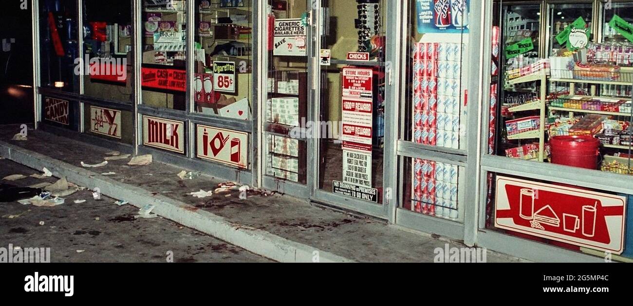 THE PHANTOM, the gas station where attendant Wanda Lopez was murdered ...