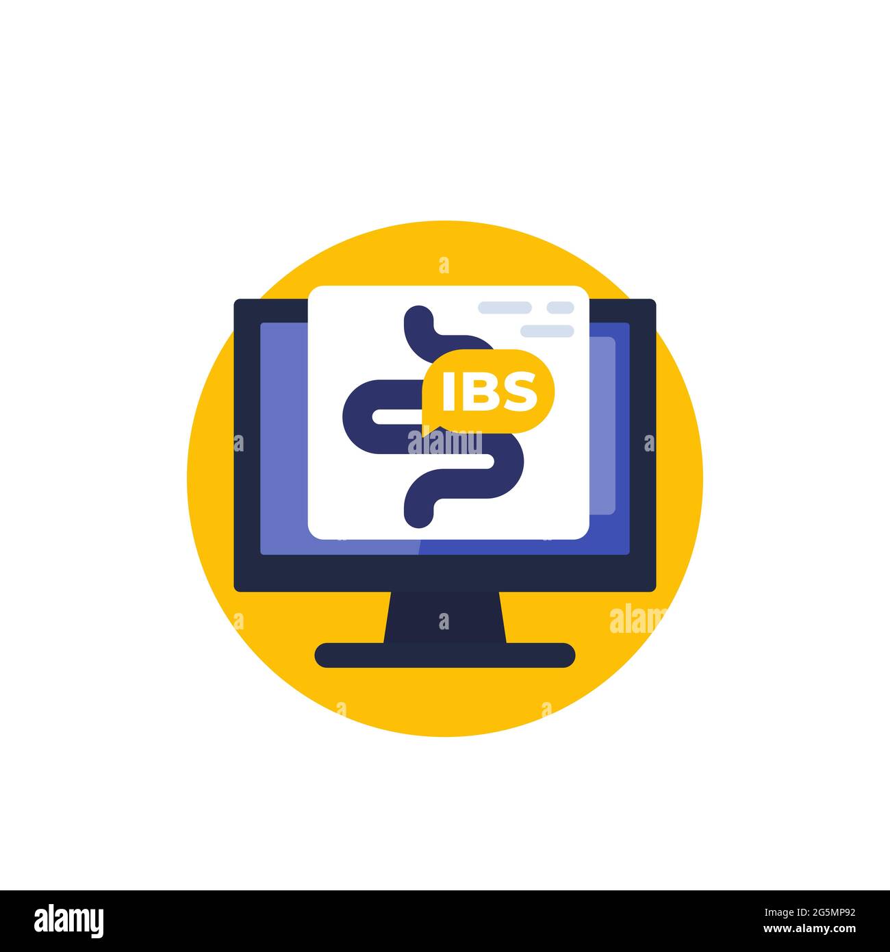 IBS or irritable bowel syndrome icon, vector Stock Vector Image & Art ...