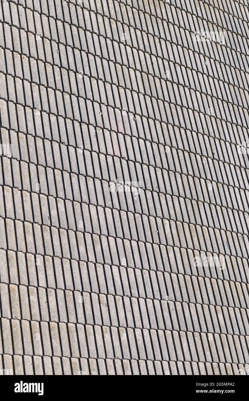 Grey asphalt shingle texture for background. Roof shingles. Bitumen ...