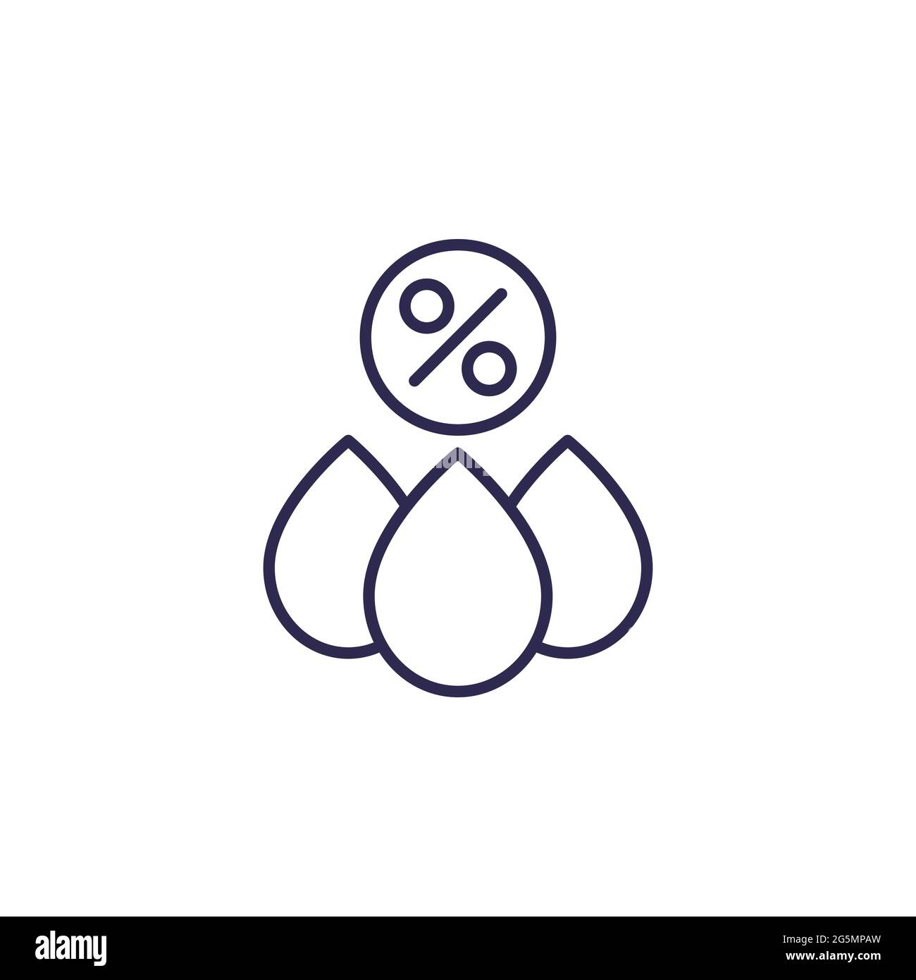 Humidity icon, drops and percent, line vector Stock Vector Image & Art ...