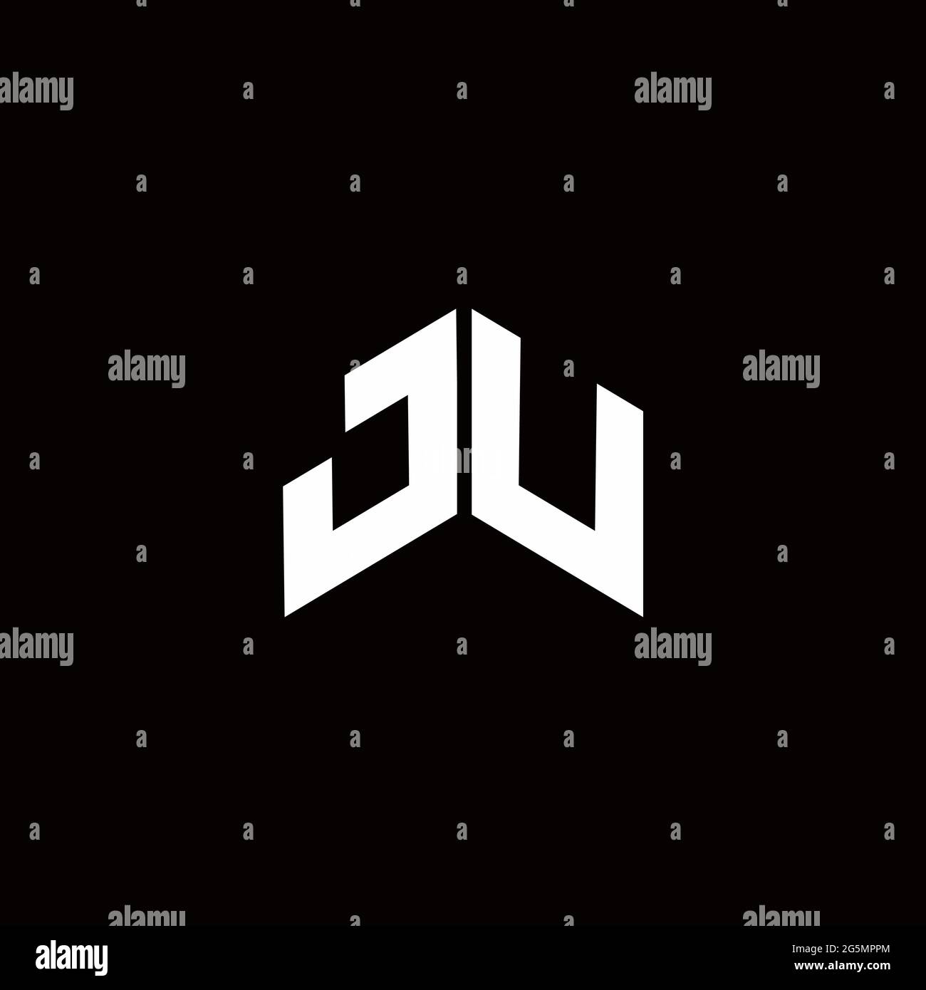 Logo monogram modern design template isolated on black background Stock ...