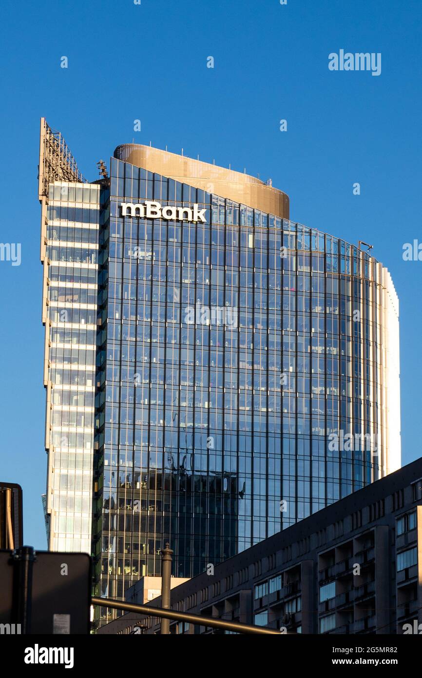 WARSAW, POLAND - Jun 22, 2021: Legacy Tower - office building in ...