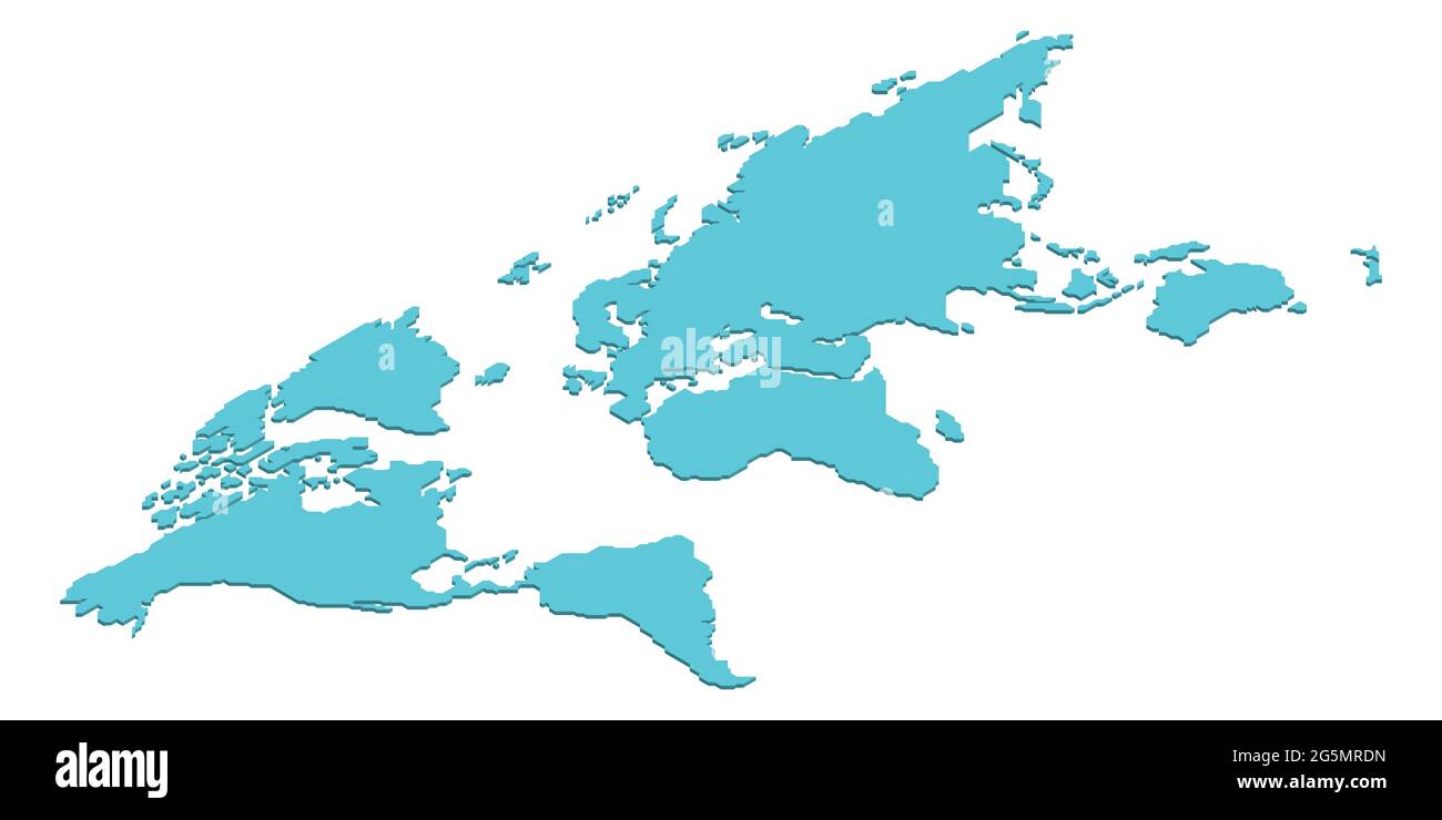 Isometric blank map of World Stock Vector Image & Art - Alamy