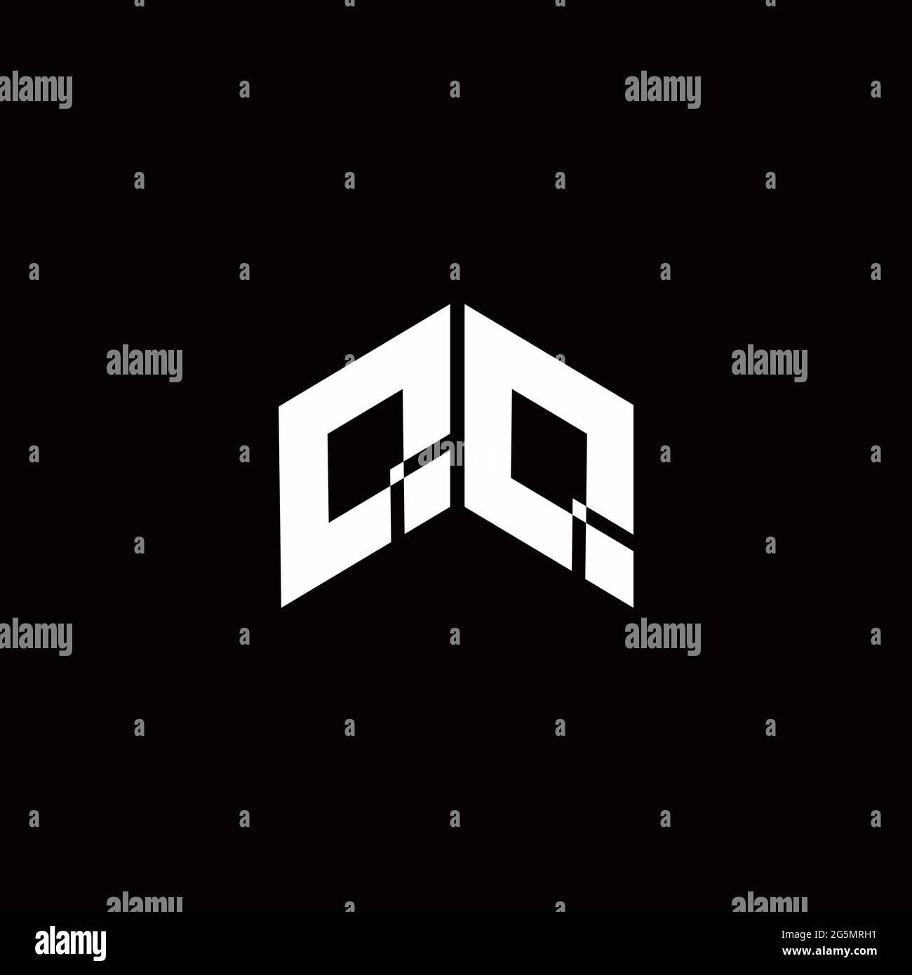 Logo monogram modern design template isolated on black background Stock ...