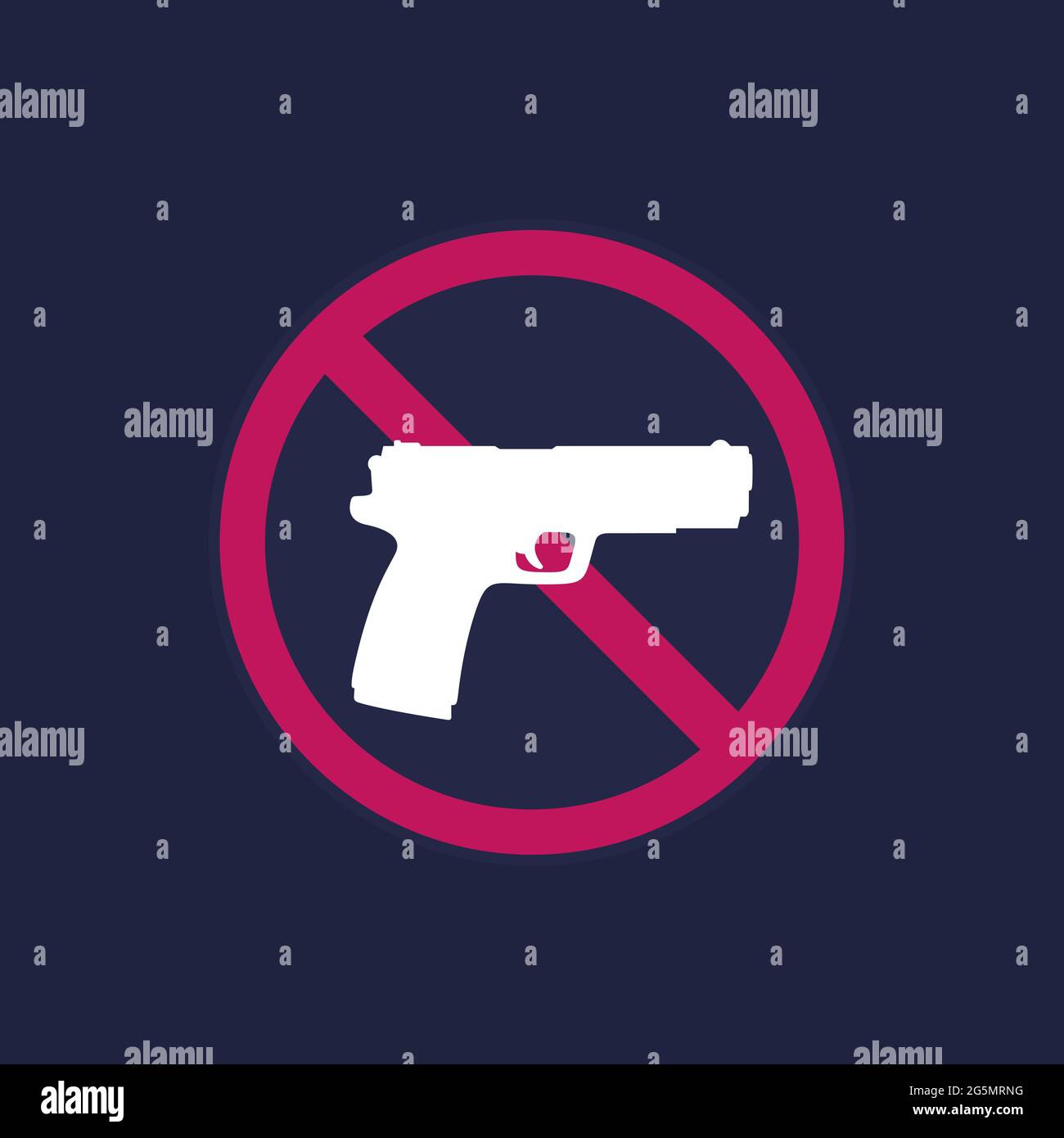 no guns sign with a pistol, vector Stock Vector Image & Art - Alamy
