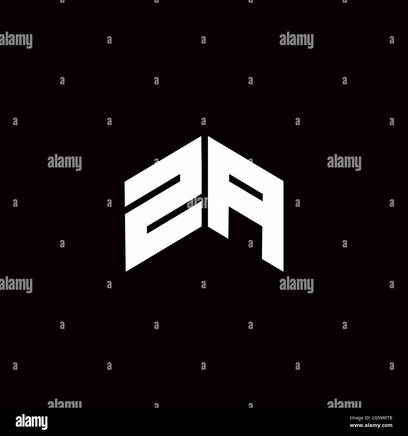 Logo monogram modern design template isolated on black background Stock ...