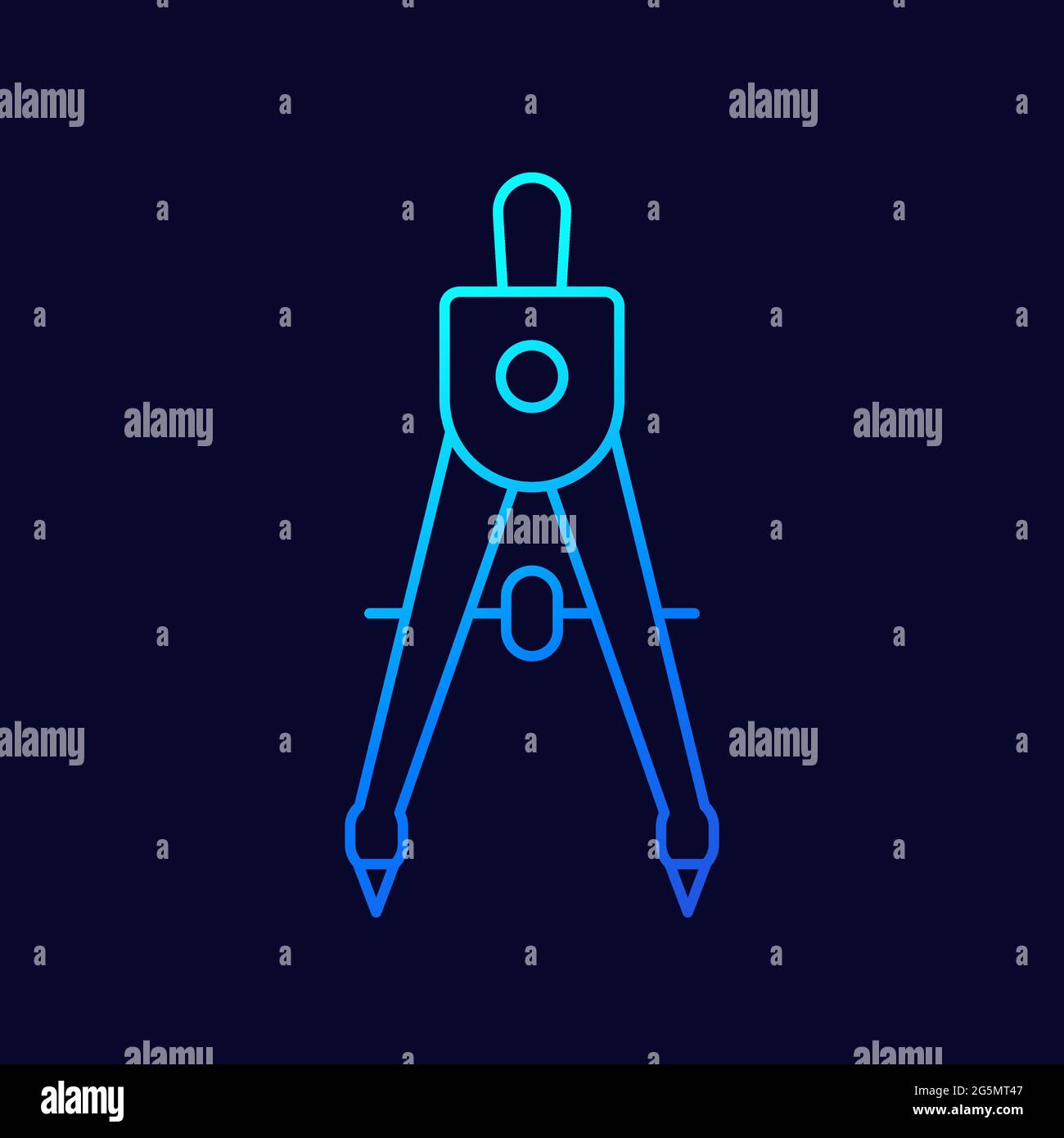 divider, compass tool line vctor icon Stock Vector Image & Art - Alamy