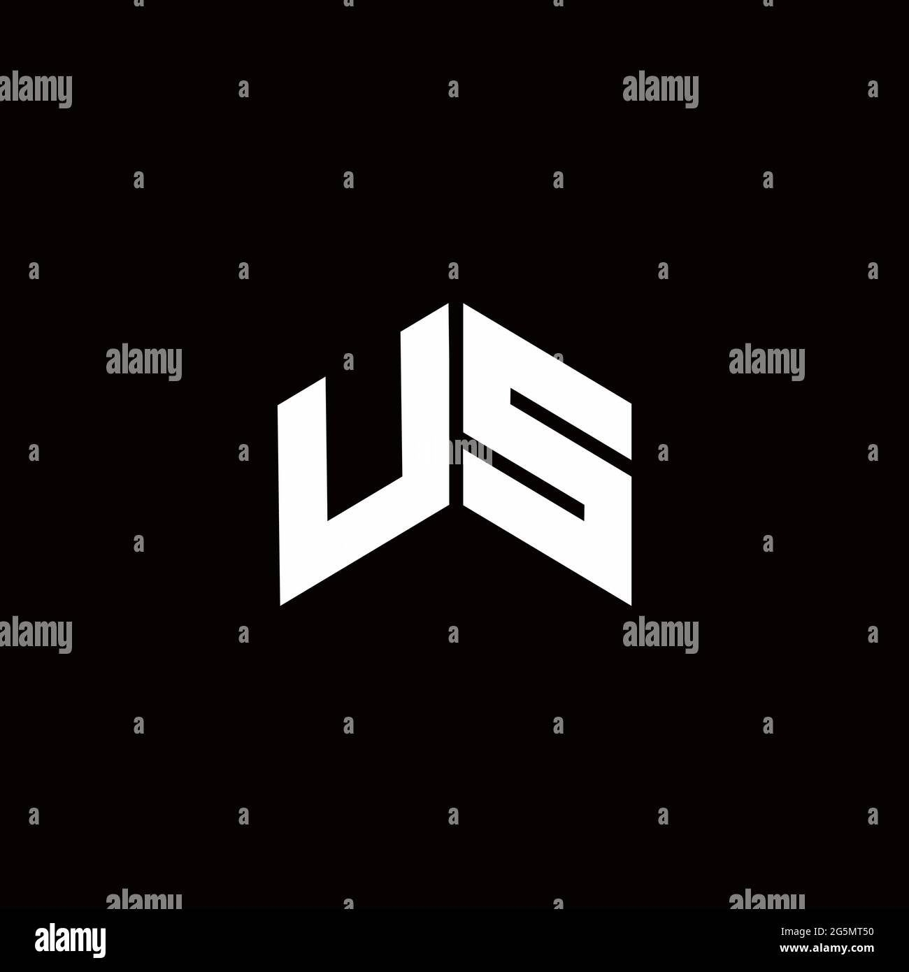 Logo monogram modern design template isolated on black background Stock ...
