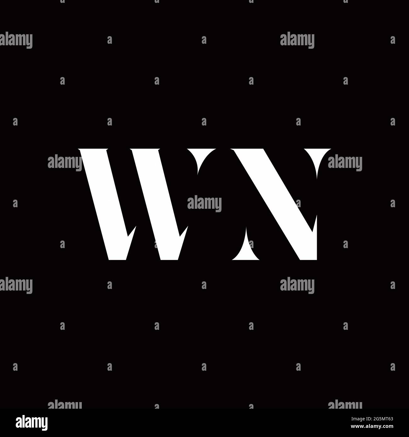 Letter nw vector vectors hi-res stock photography and images - Alamy