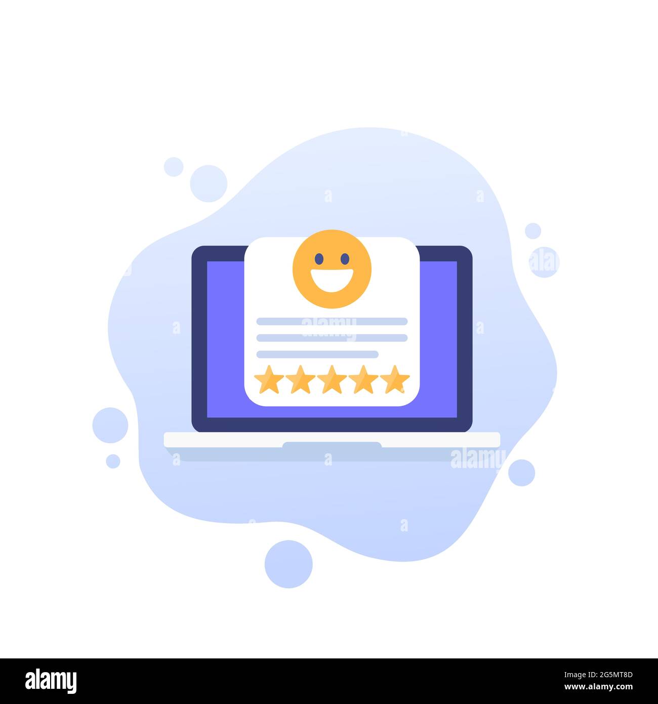 good review icon with laptop, vector art Stock Vector Image & Art - Alamy