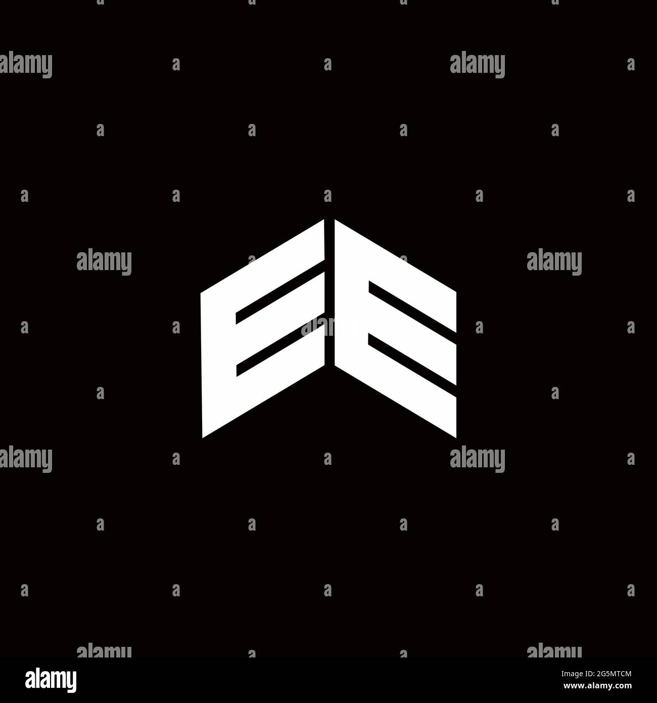 Logo monogram modern design template isolated on black background Stock ...