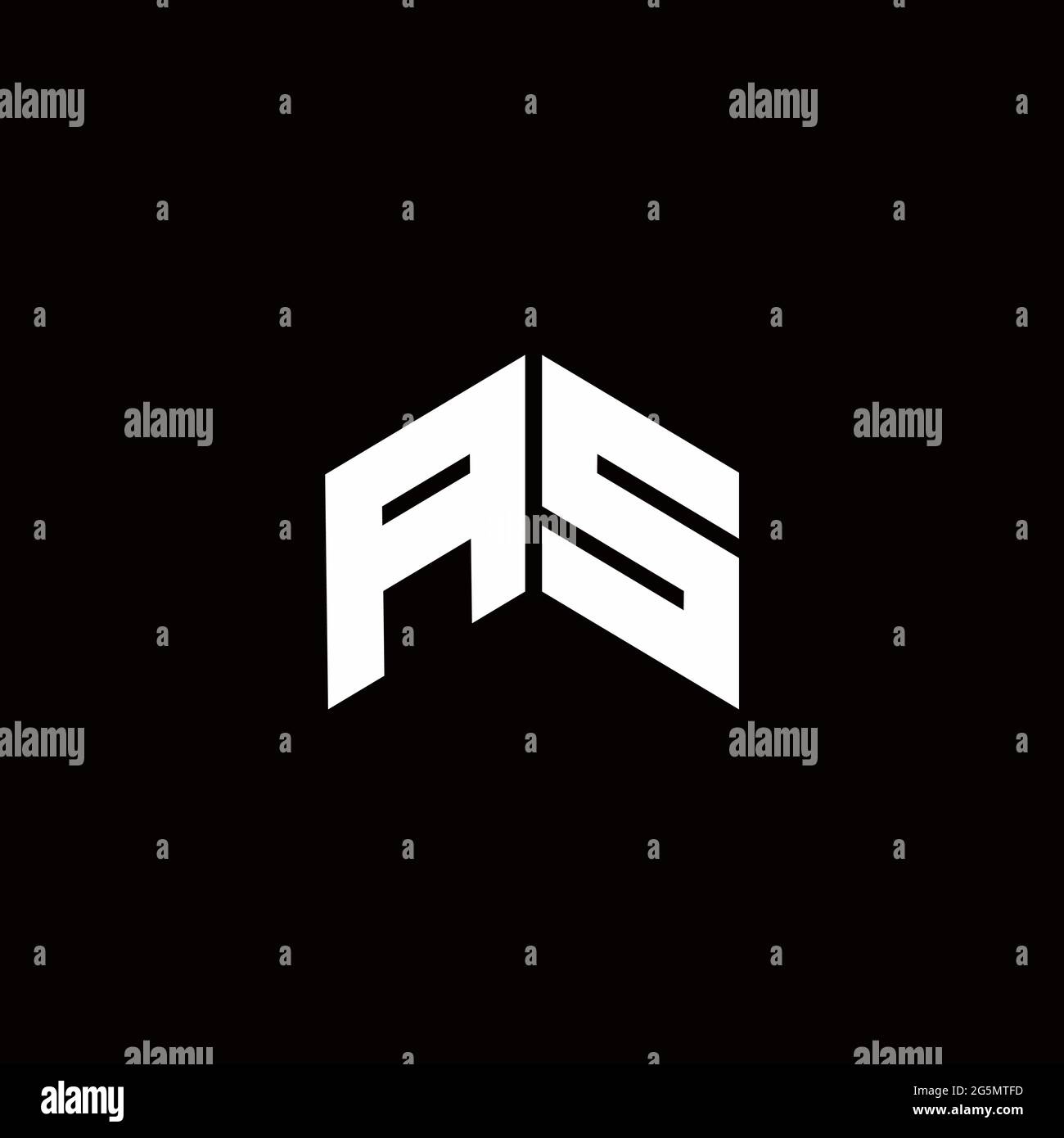 Logo monogram modern design template isolated on black background Stock ...