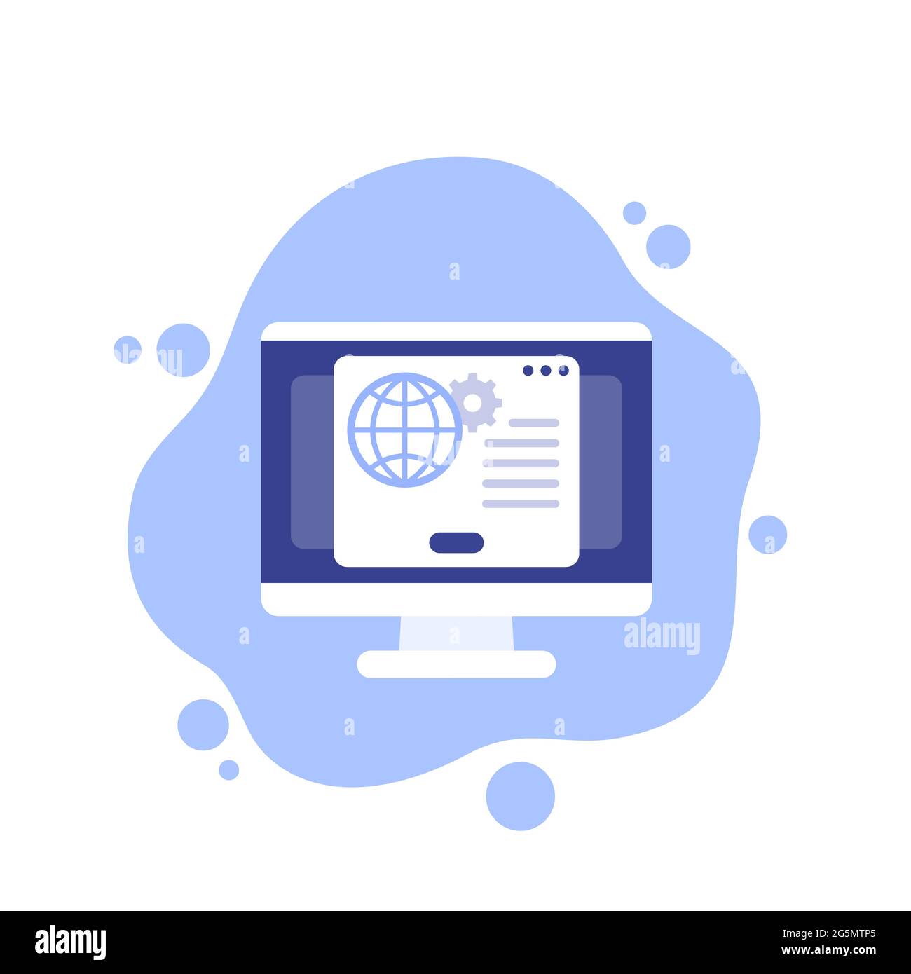 network settings icon with computer Stock Vector Image & Art - Alamy