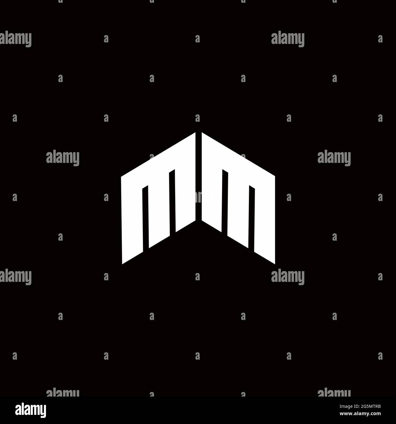 Logo monogram modern design template isolated on black background Stock ...