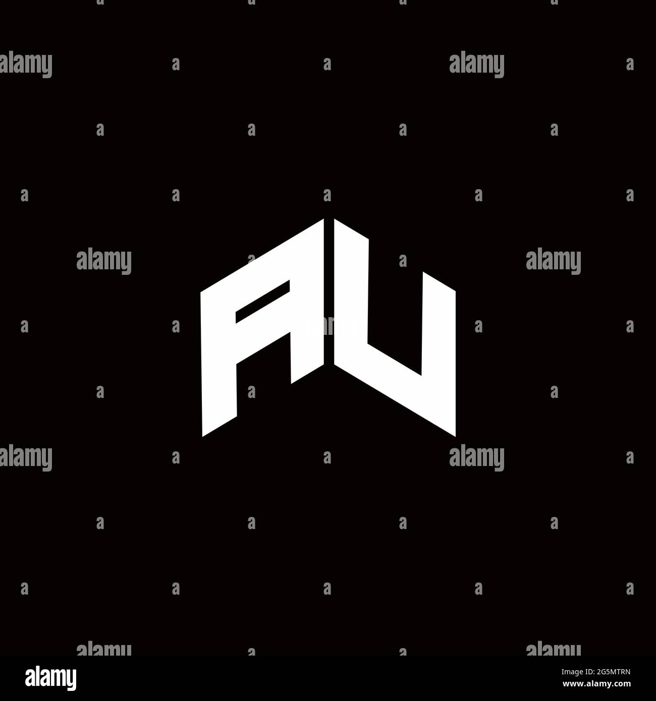 Logo monogram modern design template isolated on black background Stock ...