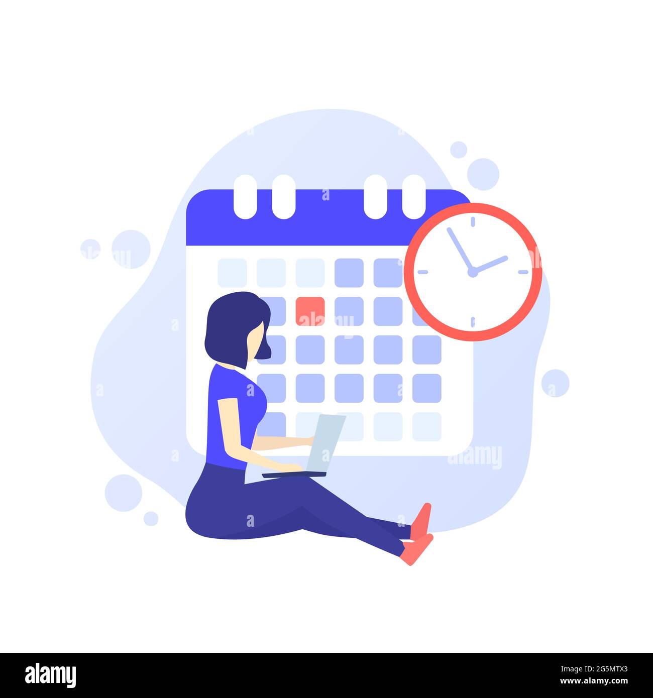 Girl working on project Stock Vector Images - Alamy