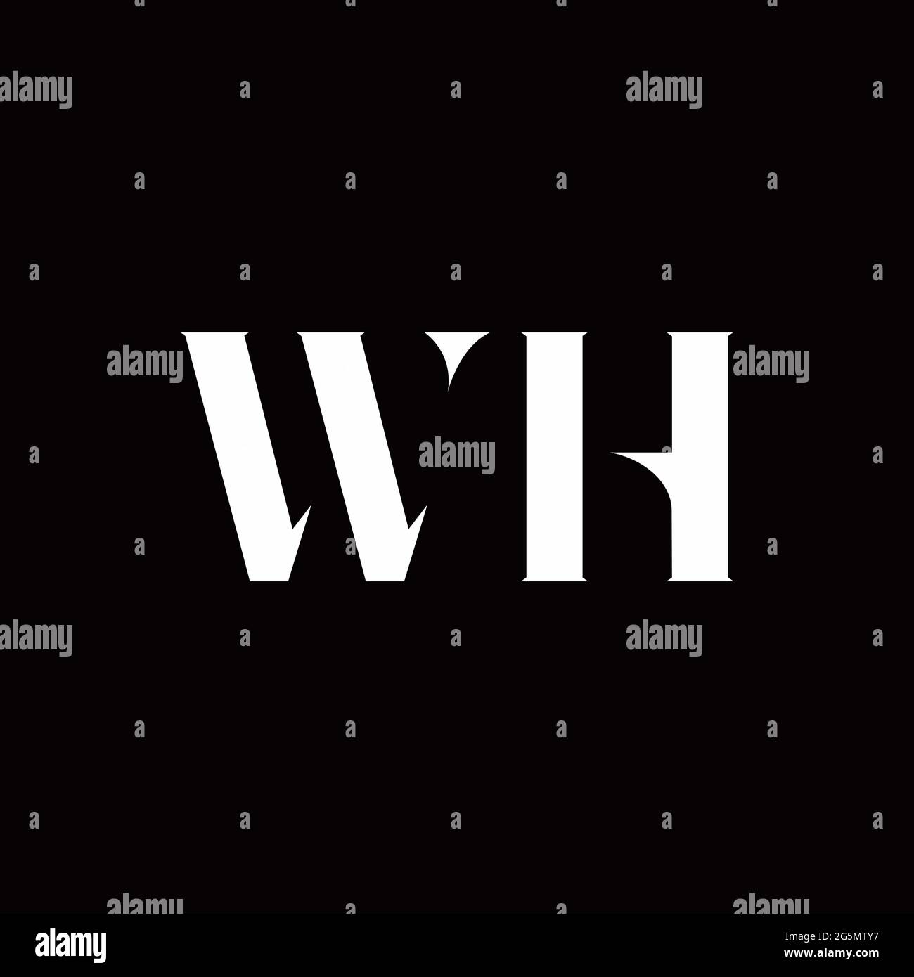 Letter wh vector vectors hi-res stock photography and images - Alamy