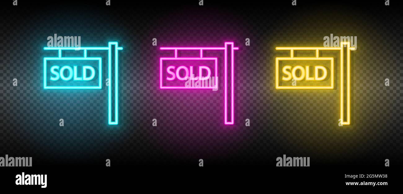 Sold sign outside closed estate Stock Vector Images - Alamy