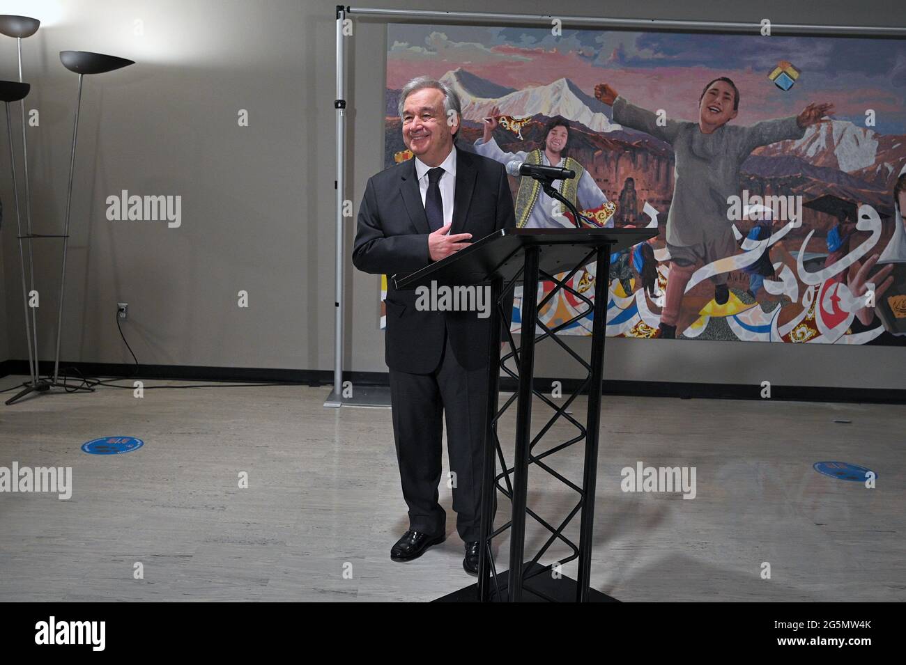 Newly re-elected Secretary-General of the United Nations Antonio ...