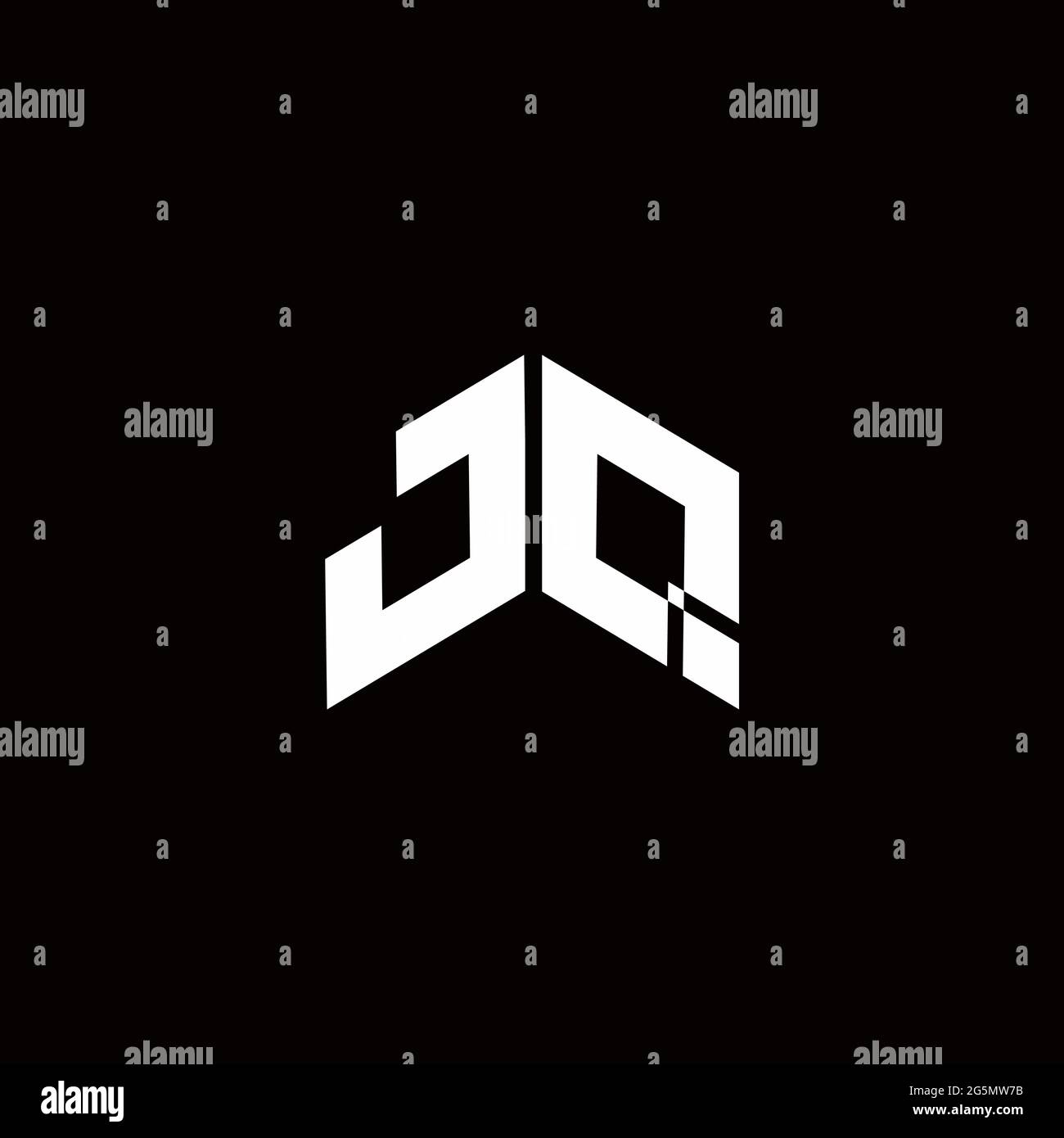 Logo monogram modern design template isolated on black background Stock ...