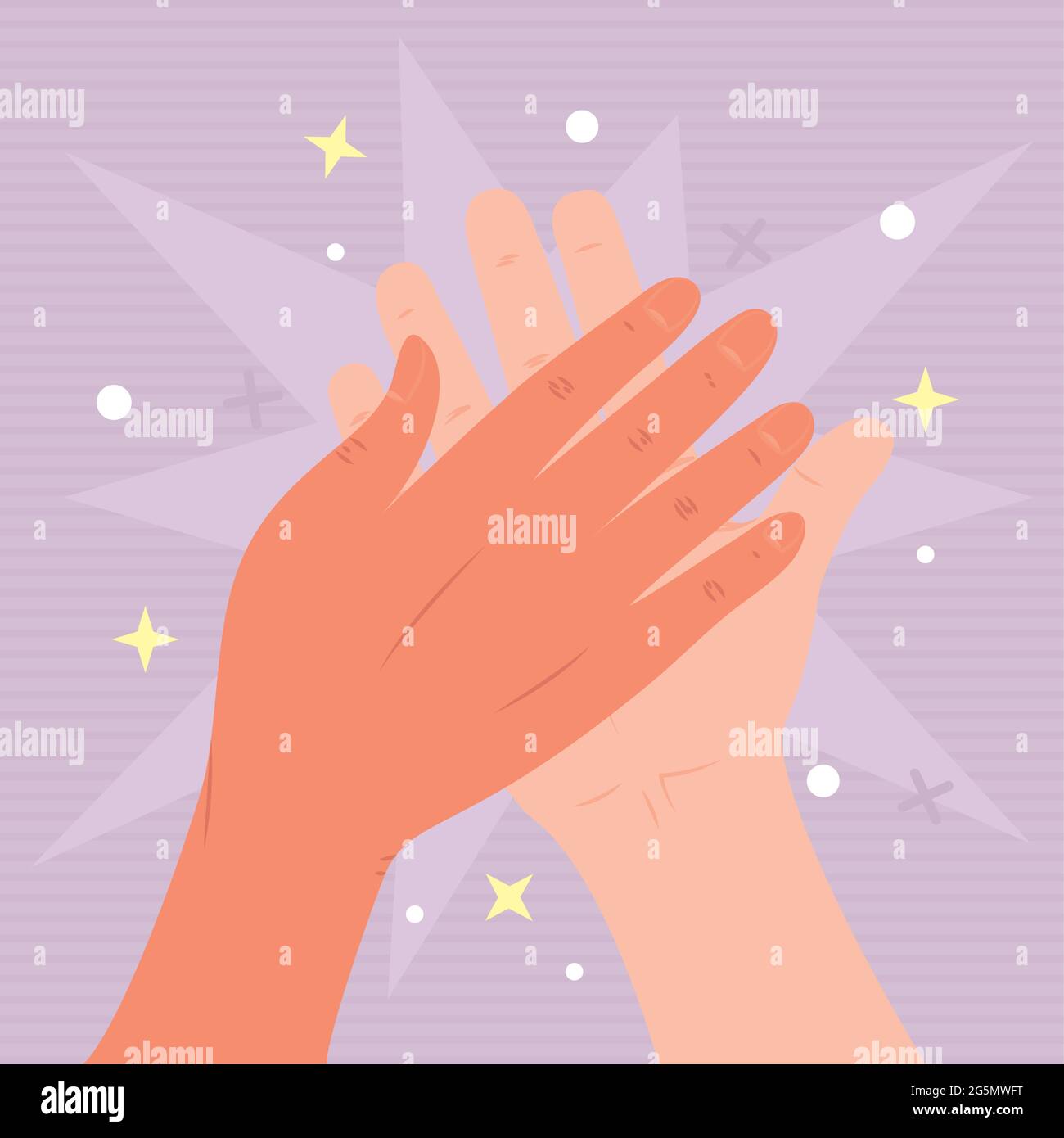 Hands giving five vector Stock Vector Images - Alamy