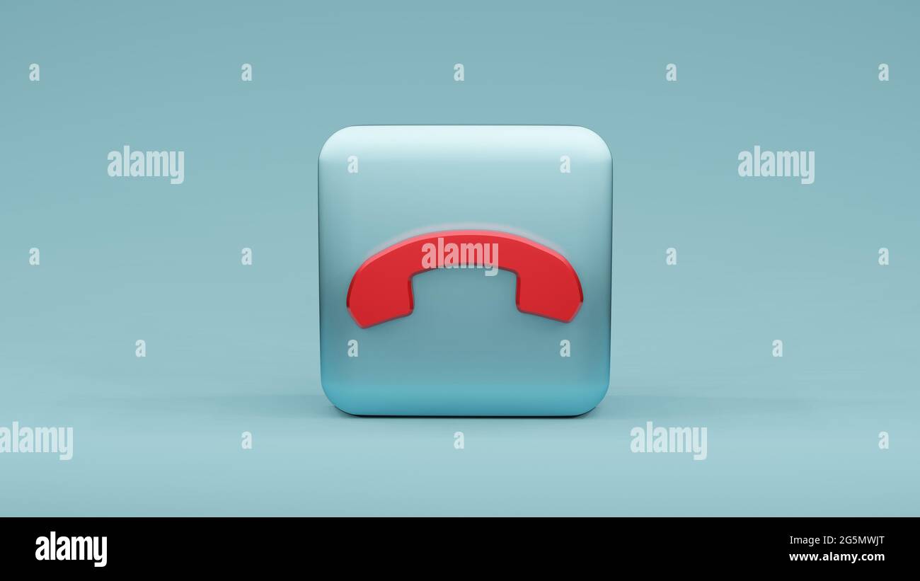 Phone icon on square hi-res stock photography and images - Alamy