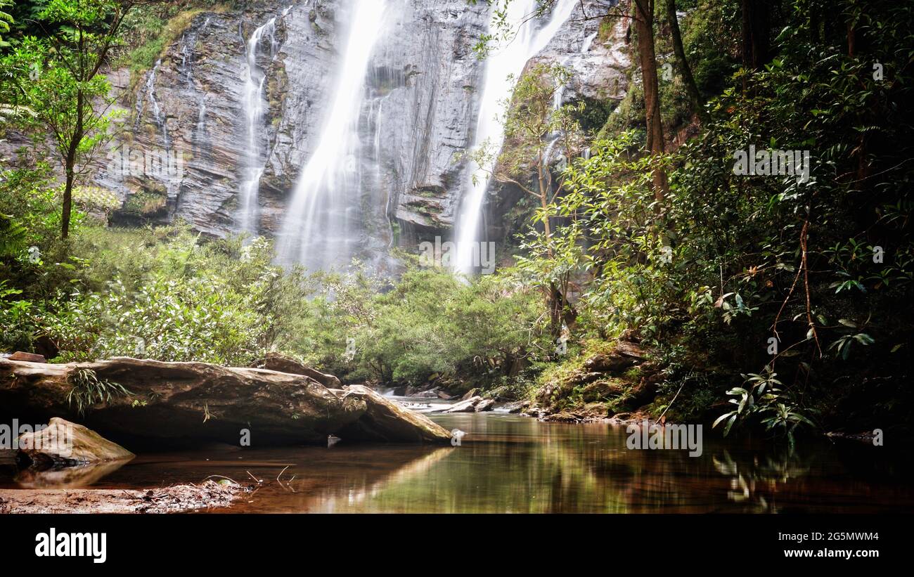 Awesome waterfall in Brazil during the winter Stock Photo - Alamy