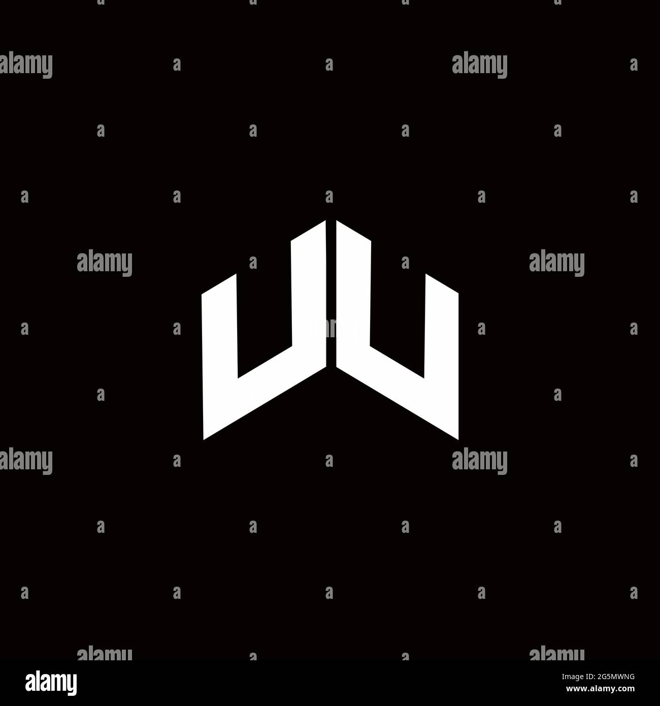 Logo monogram modern design template isolated on black background Stock ...