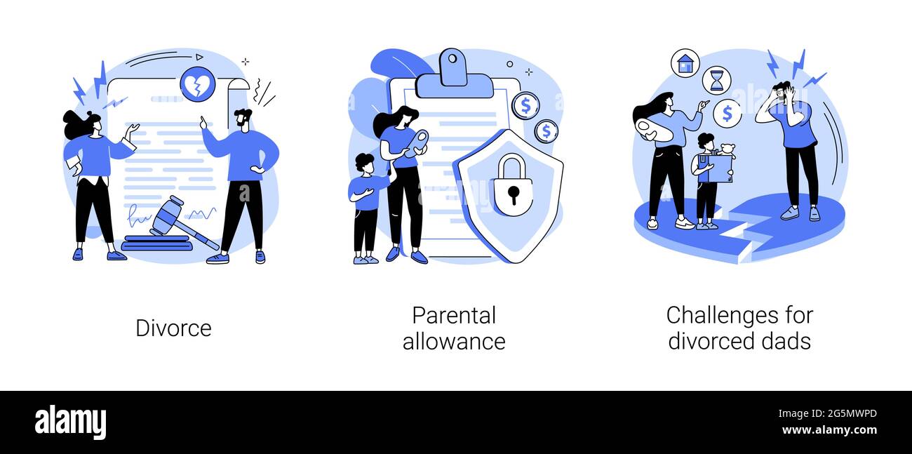 Family breakdown abstract concept vector illustrations Stock Vector ...