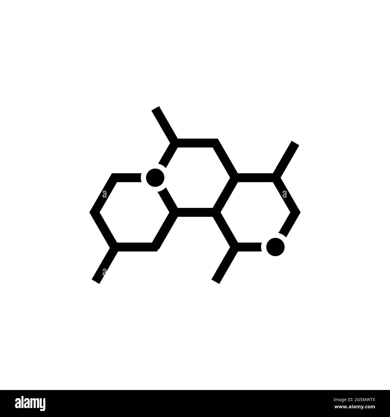 Chemistry formula structure icon. Line chemical molecule icon Stock ...