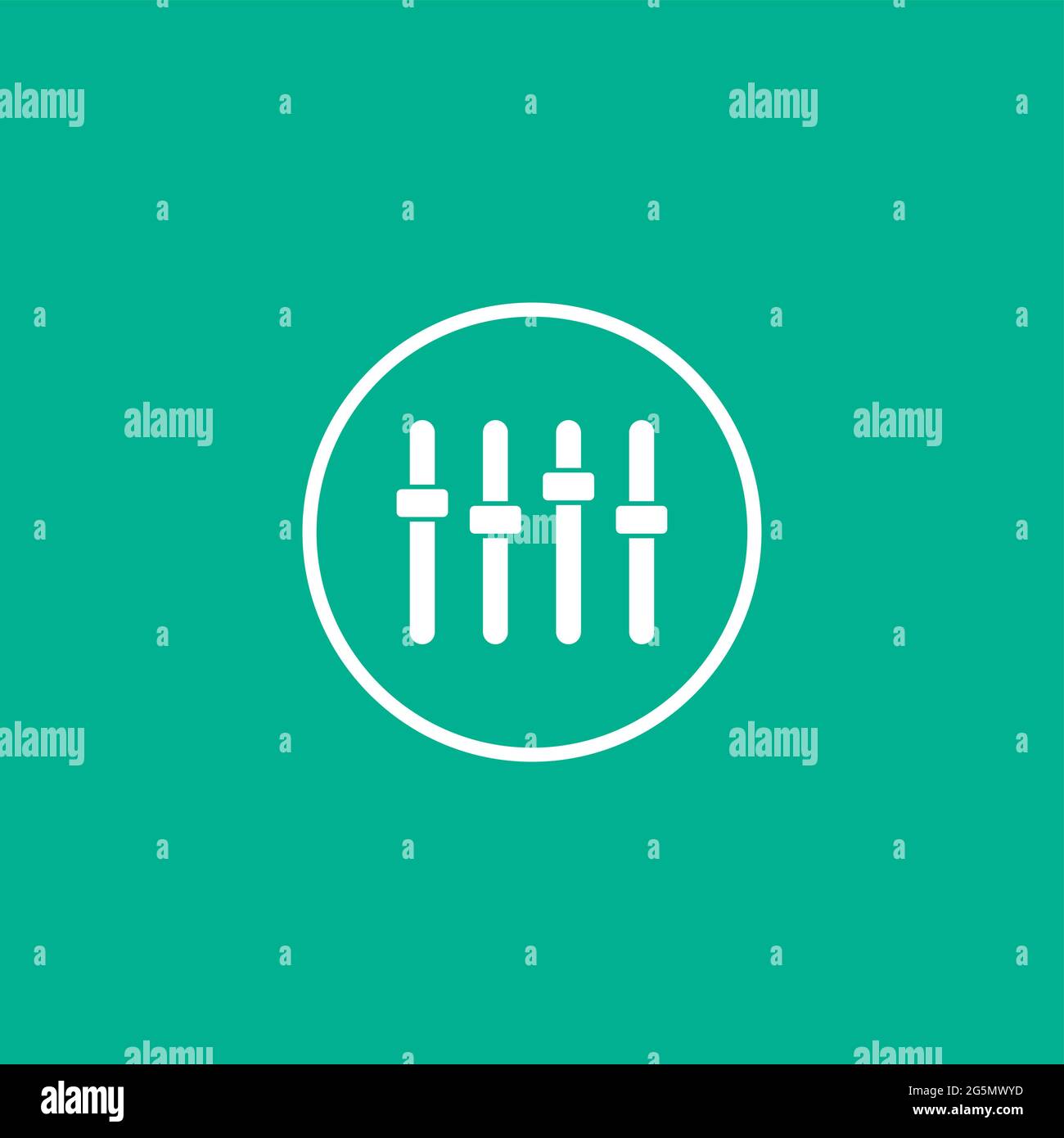 Sound mixer vector icon. Slider sound channel console control mixer ...