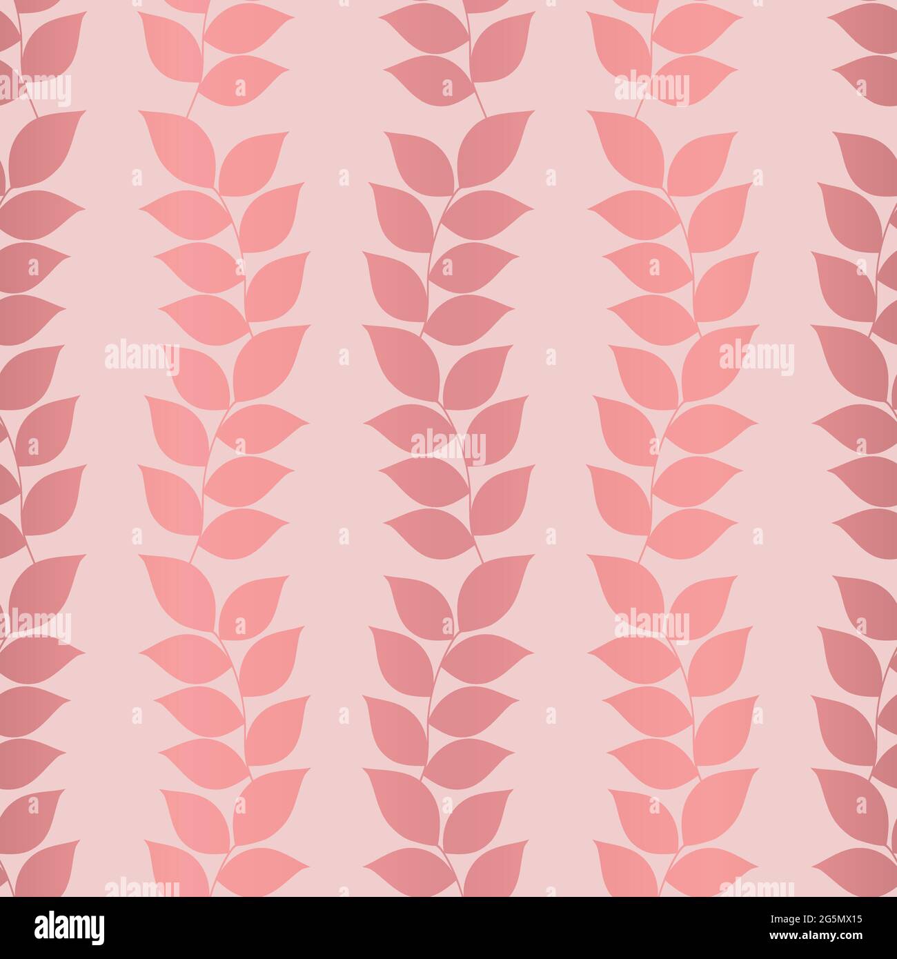 Floral rose gold seamless pattern Vector illustration Glowing metallic ...