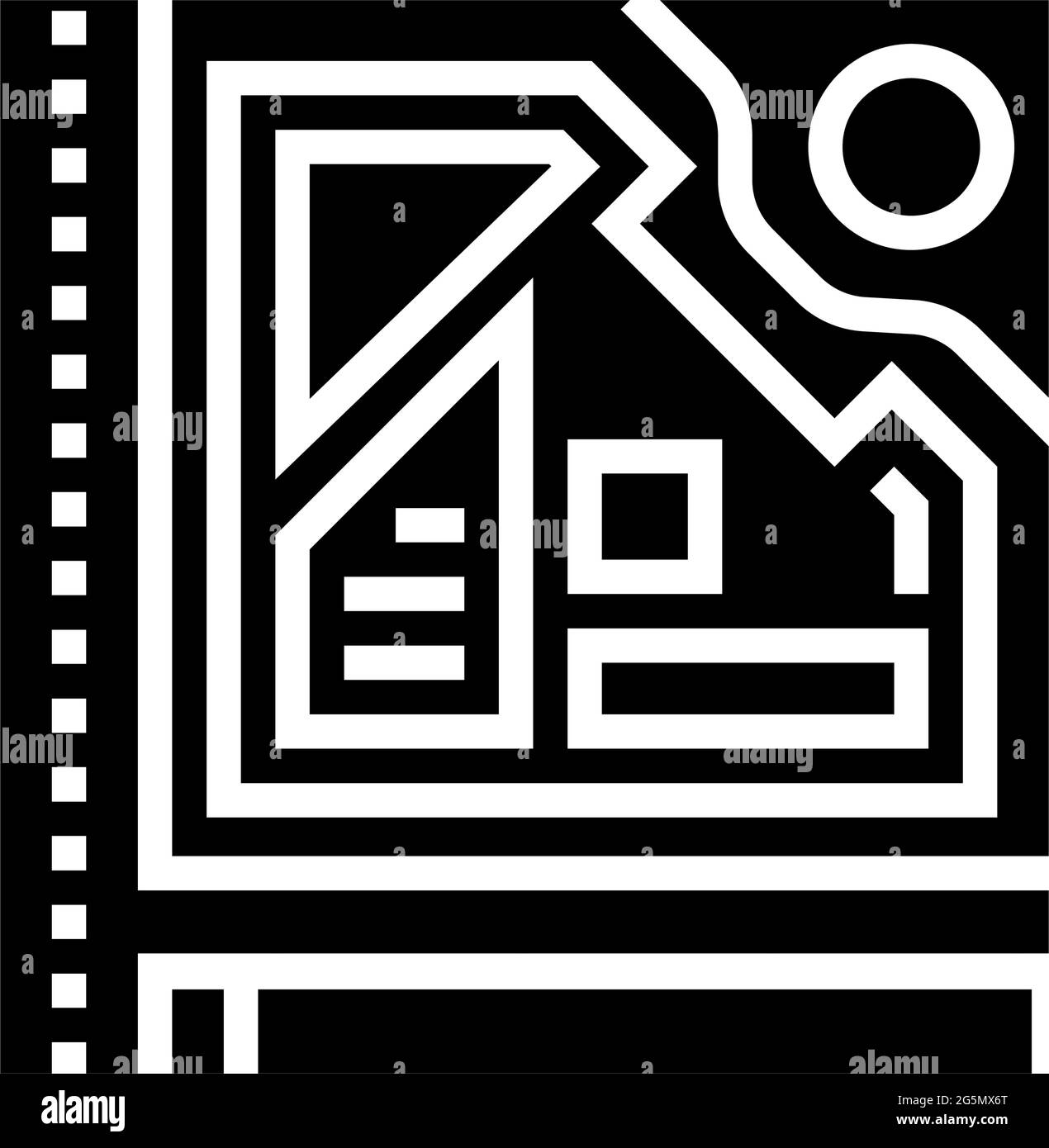 garden location on map glyph icon vector illustration Stock Vector ...