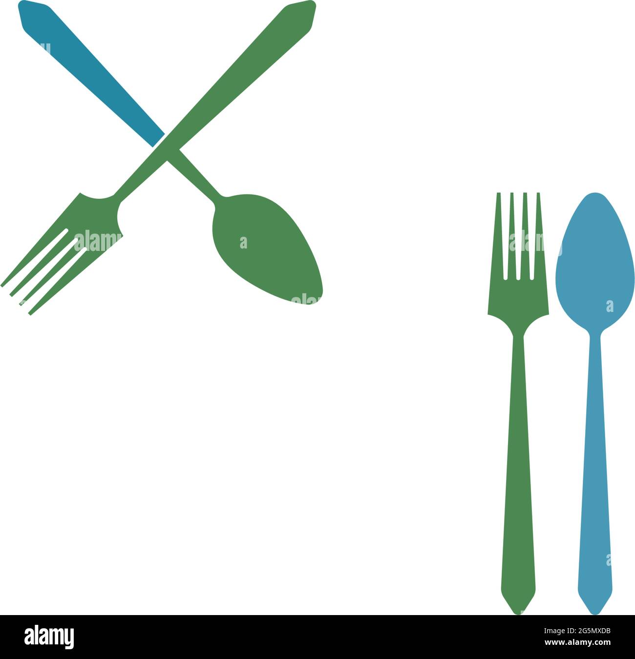 Fork and spoon icon logo design vector template Stock Vector Image ...