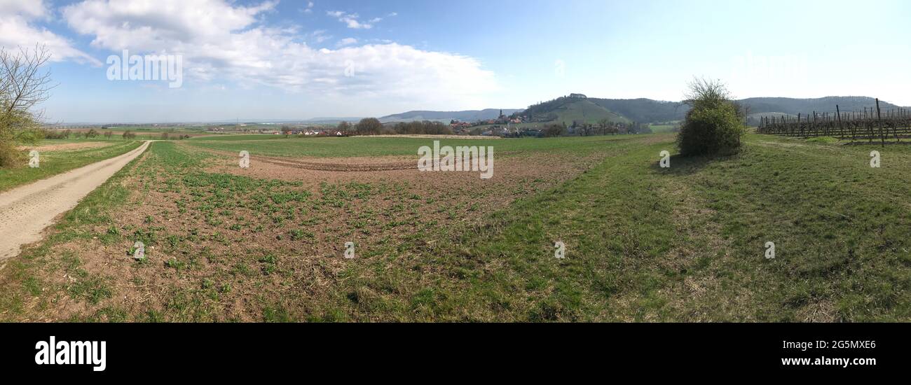 Panoramic shot of rural areas in Bavaria during early spring Stock ...