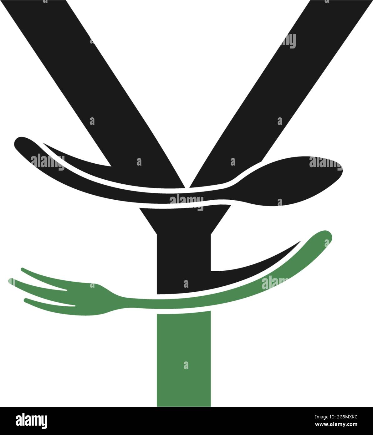 Letter Y with fork and spoon logo icon design vector illustration Stock ...