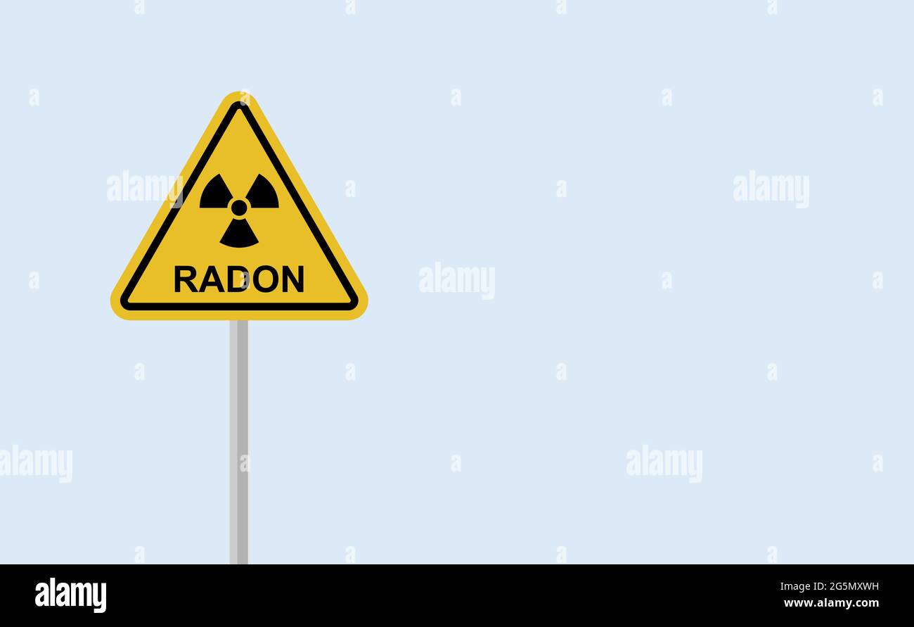 Alert signal, danger. RADON, is a contaminant that affects indoor air ...