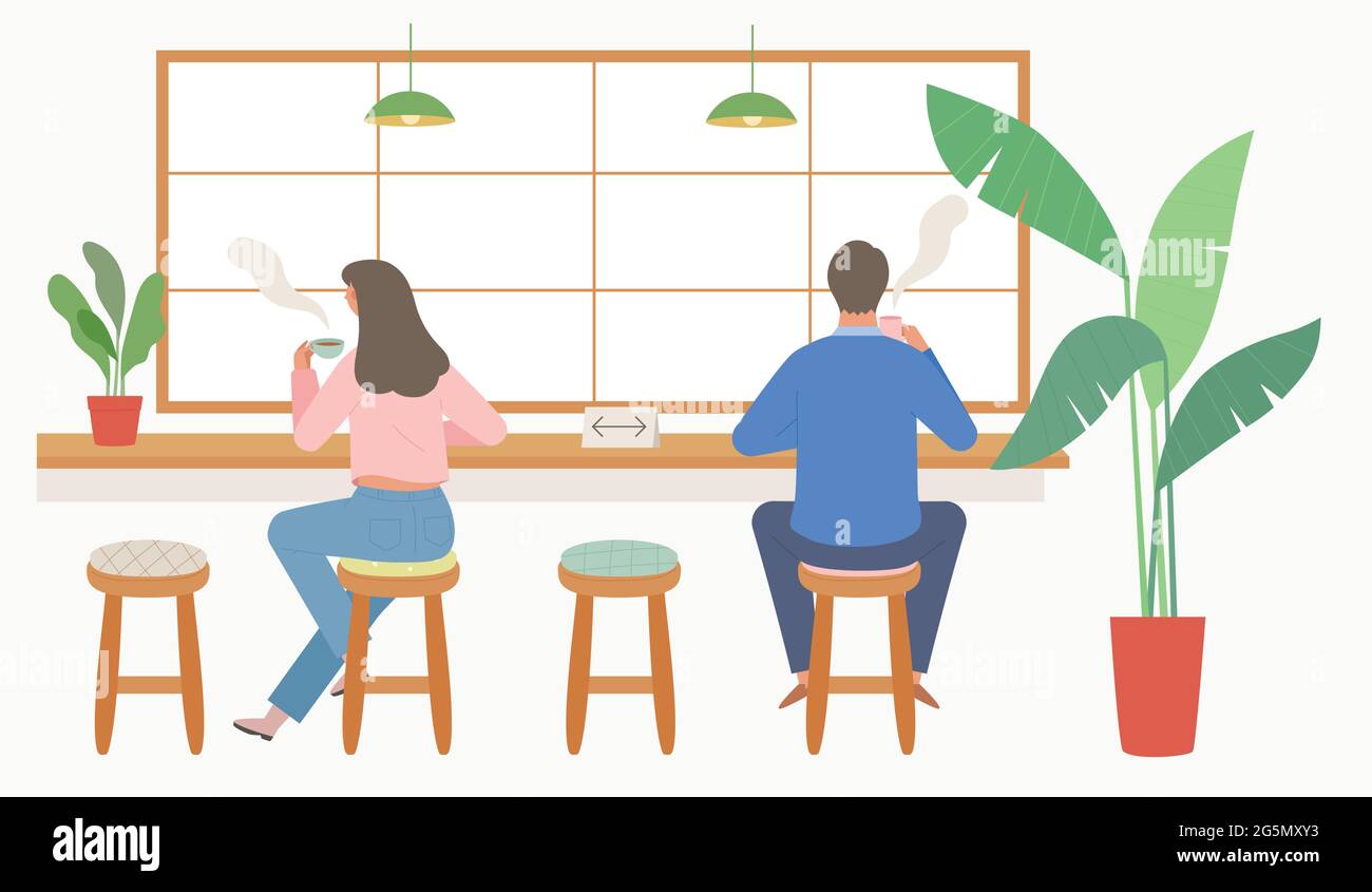 View cafe bar in Cut Out Stock Images & Pictures - Alamy