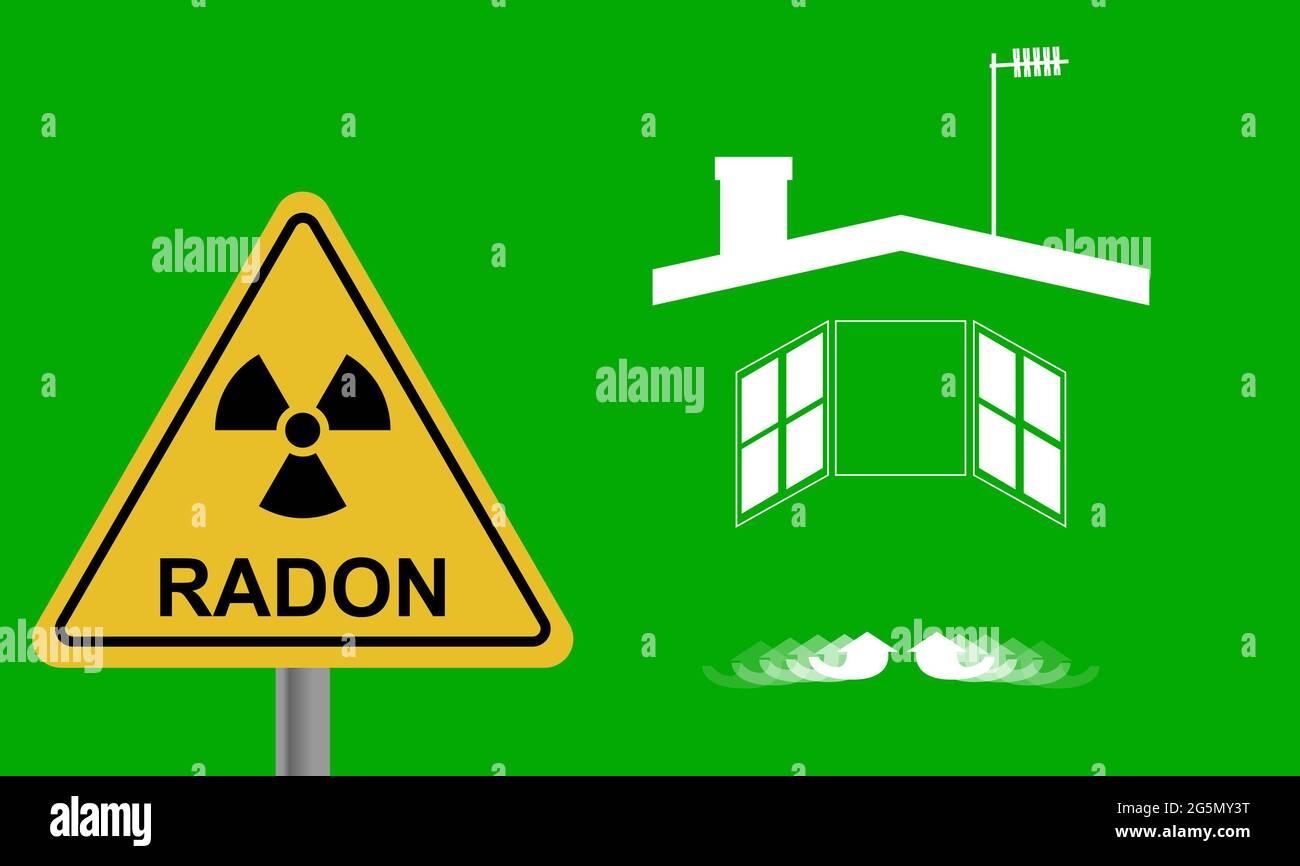 Silhouette of a house, roof, chimney and antenna. Alert signal, danger ...