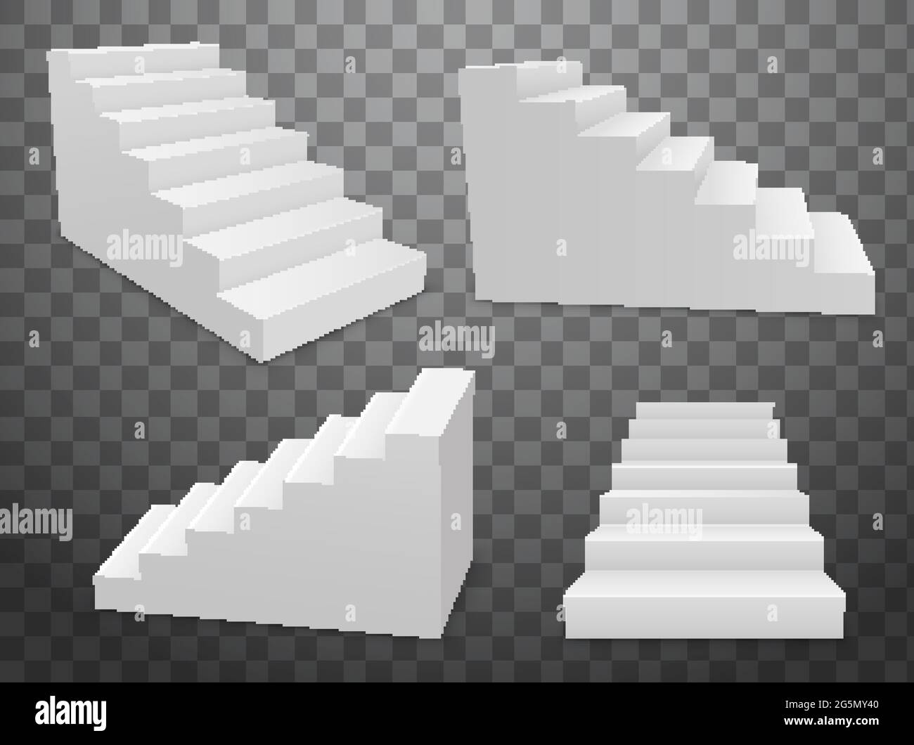 Staircase vector 3d isolated construction interior modern success. 3d ...