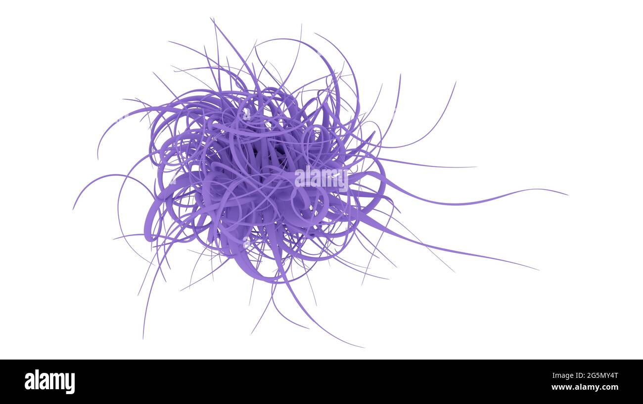 3D render of a purple fuzzball on a white background Stock Photo - Alamy