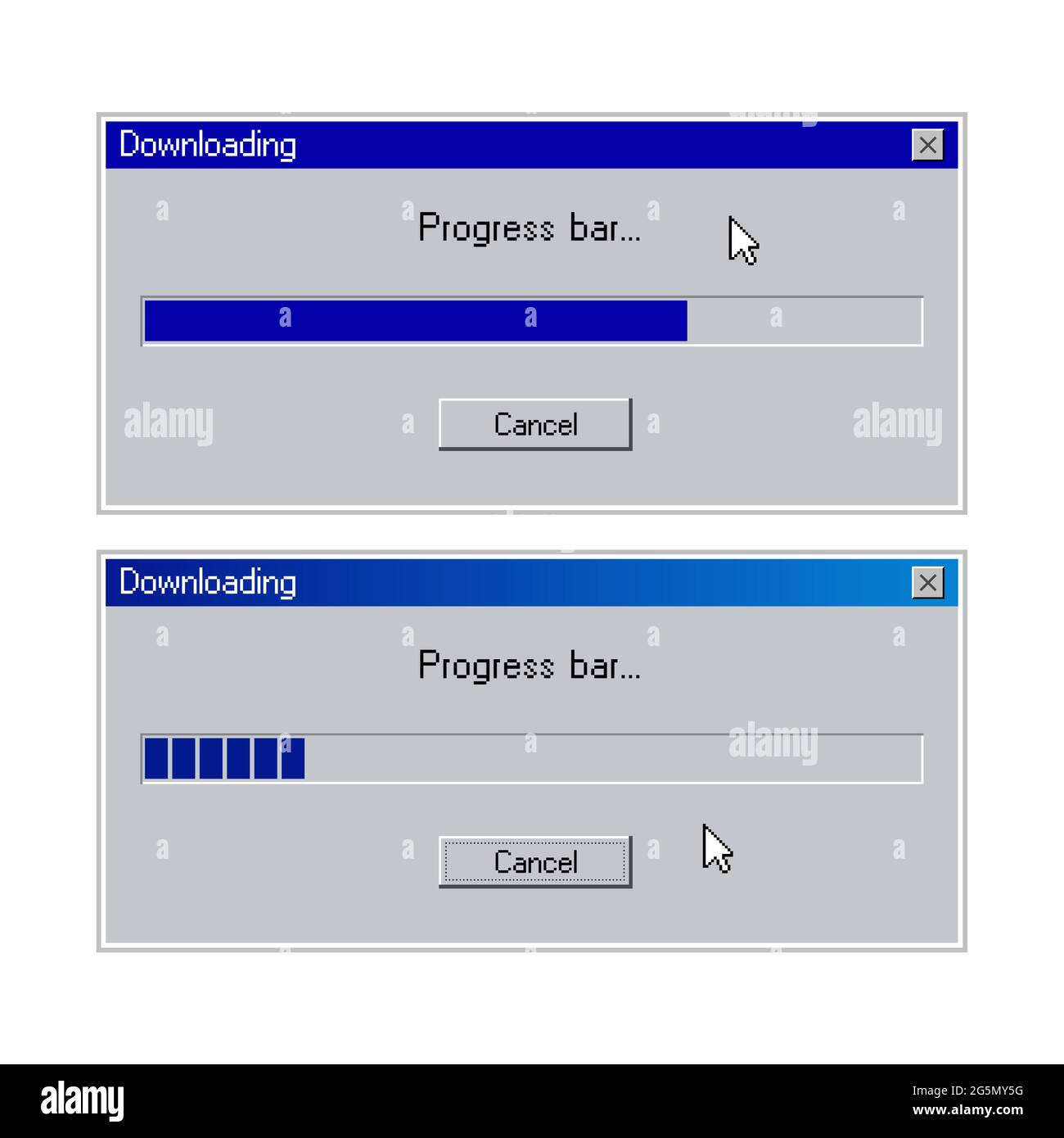 Retro progress bar download vintage page window. Vector ui progress bar ... Retro progress bar download vintage page window. Vector ui progress bar ...