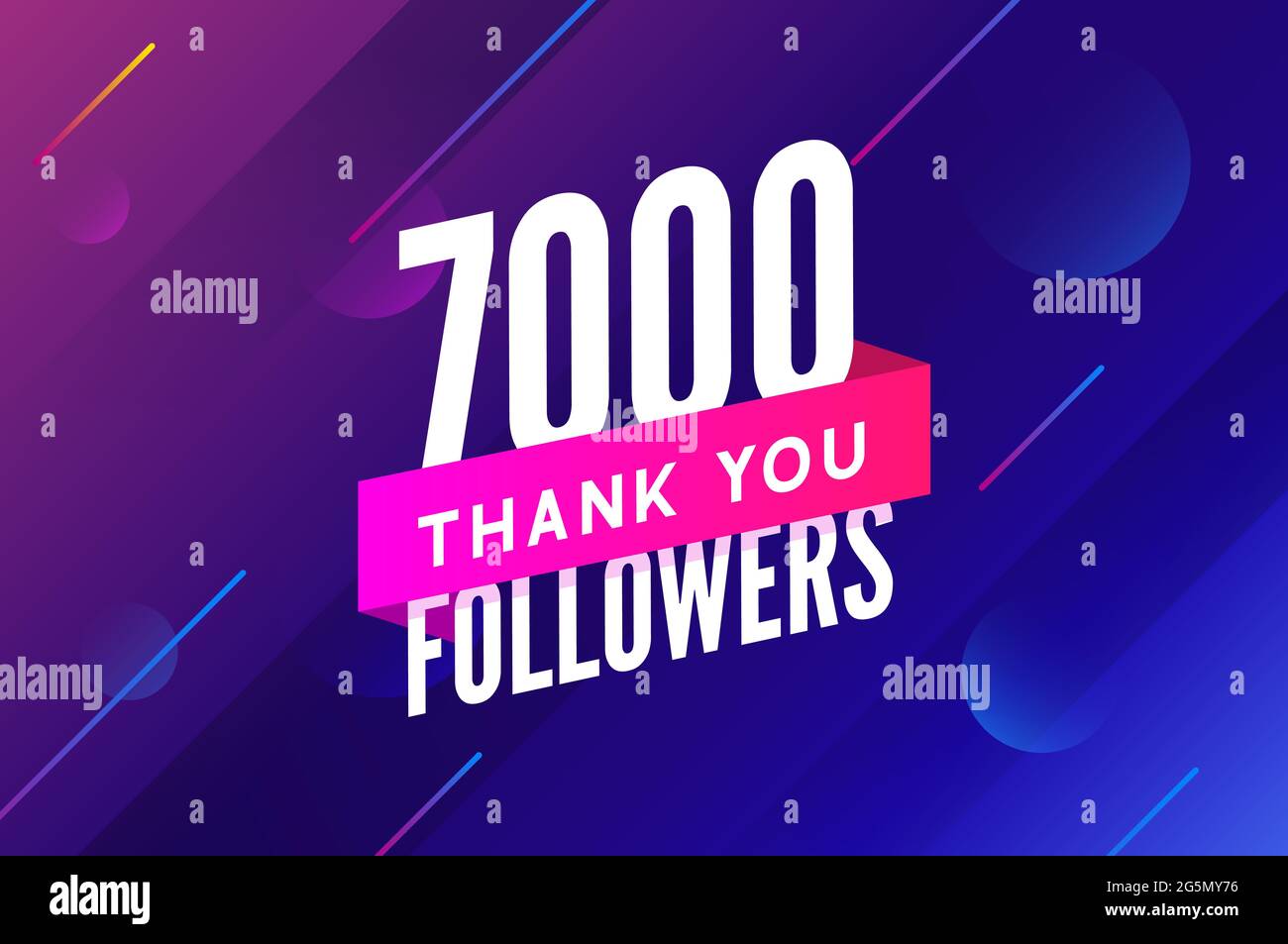 7000 followers vector. Greeting social card thank you followers ...